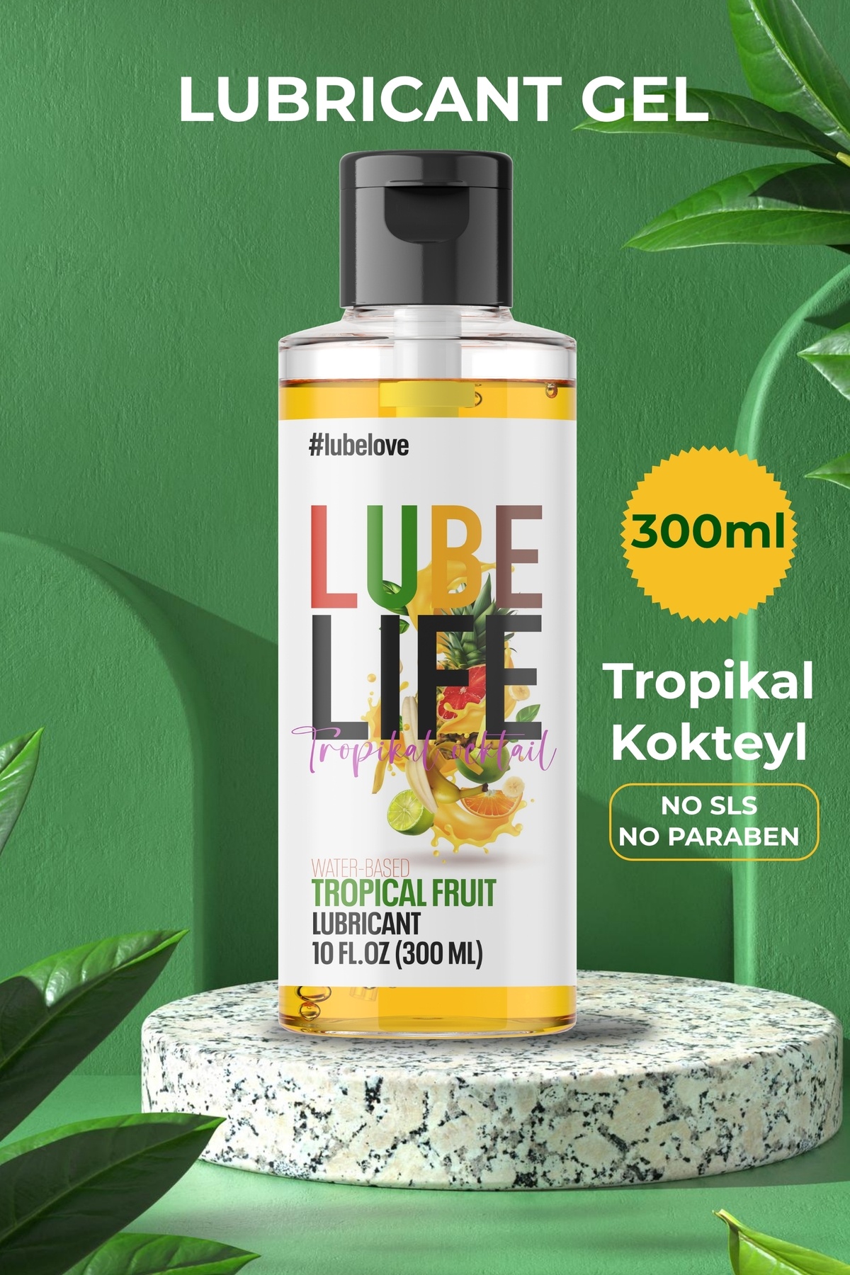 Lube Life Tropikal Su Bazlı Lubricant Gel 300ml Unisex Kayganlaştırıcı ...
