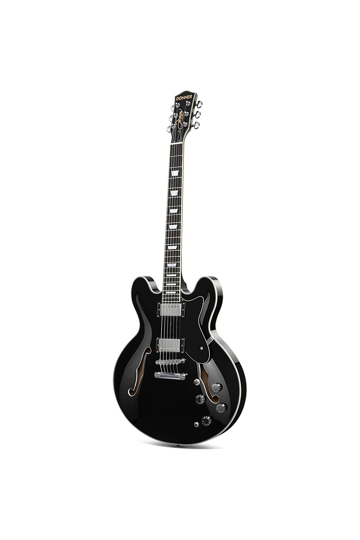 Donner DJP-1000 Semi-Hollow Elektro Gitar (Siyah) - Fiyatı, Yorumları