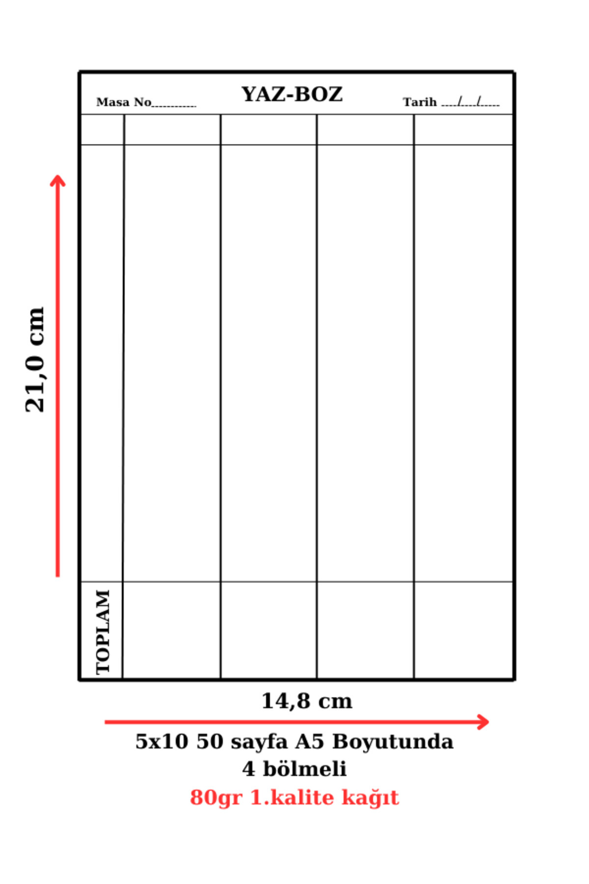 Komisyon Yaz Boz Kağıdı Okey Kağıdı A5 Boyutunda 50 Sayfalık 80gr 1.Kalite Kağıt - Fiyatı, Yorumları