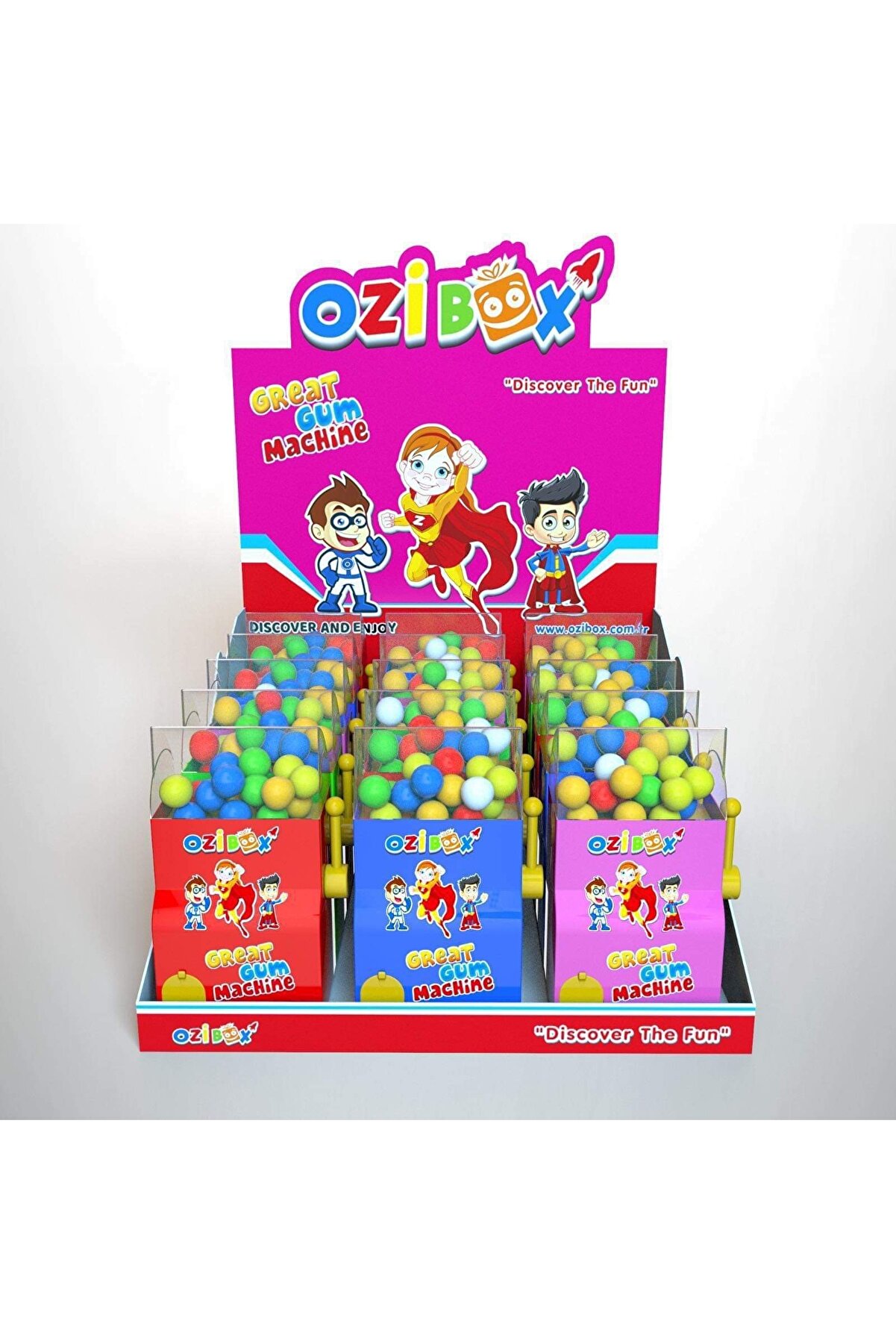 Ozibox Great Sakız Makinesi Kutuda 12 Adet Her Adette 30 gram Vardır ...