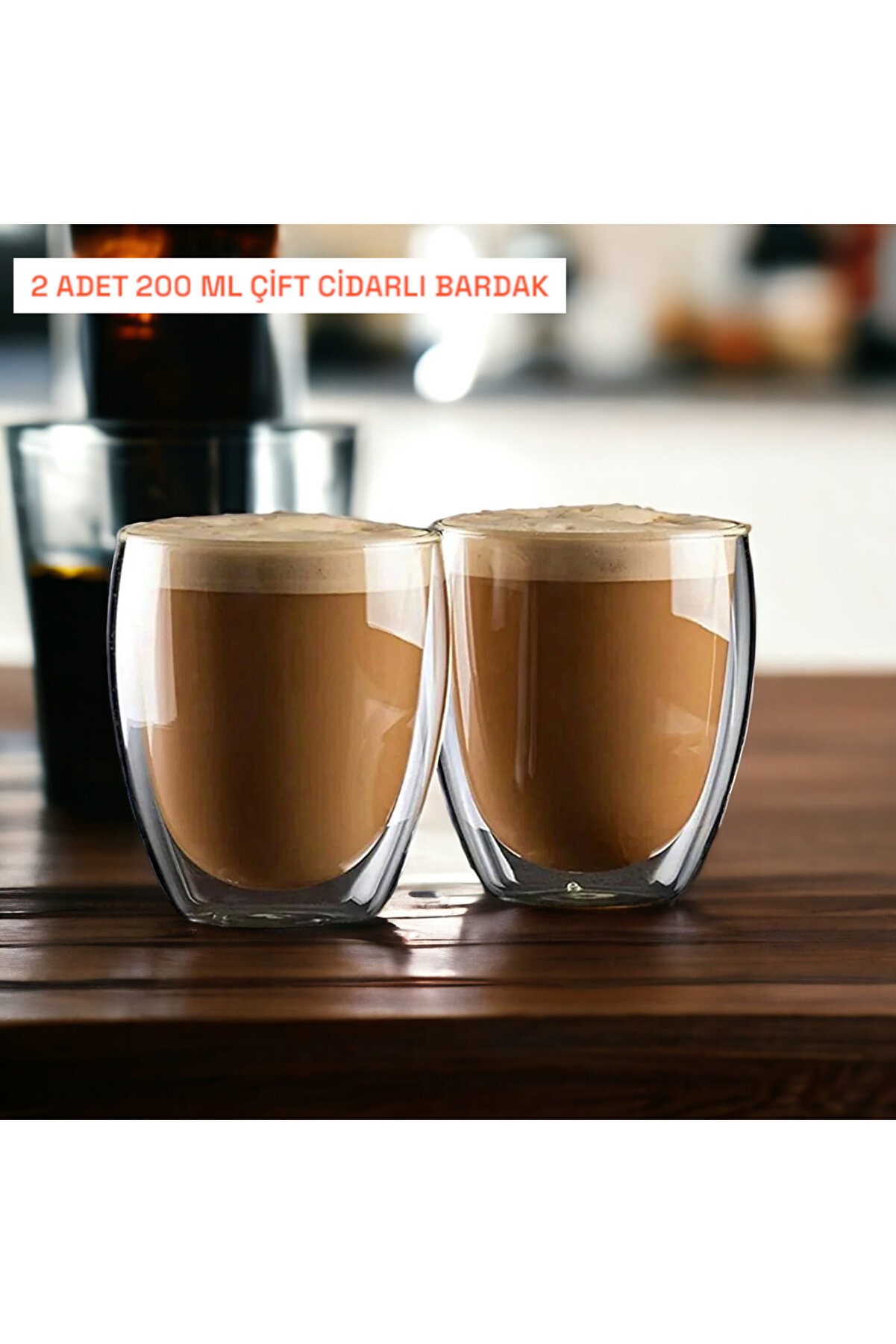 Ercazzo 2 Li Çift Cidarlı Bardak Seti Kahve Sunum Bardağı Latte ...
