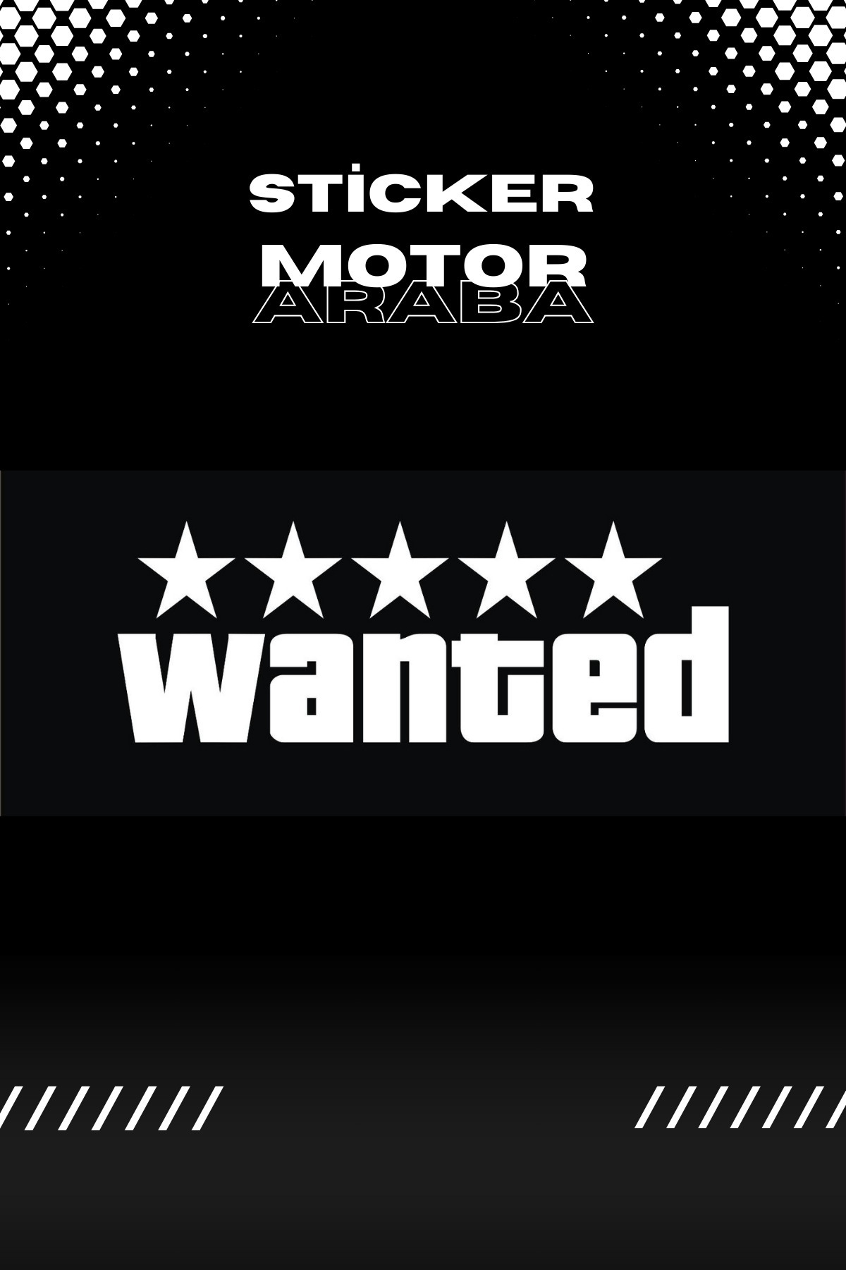 Banxtre Dekoratif Beyaz Wanted Sticker Motor-Araba için Etiket 14CMX5CM ...