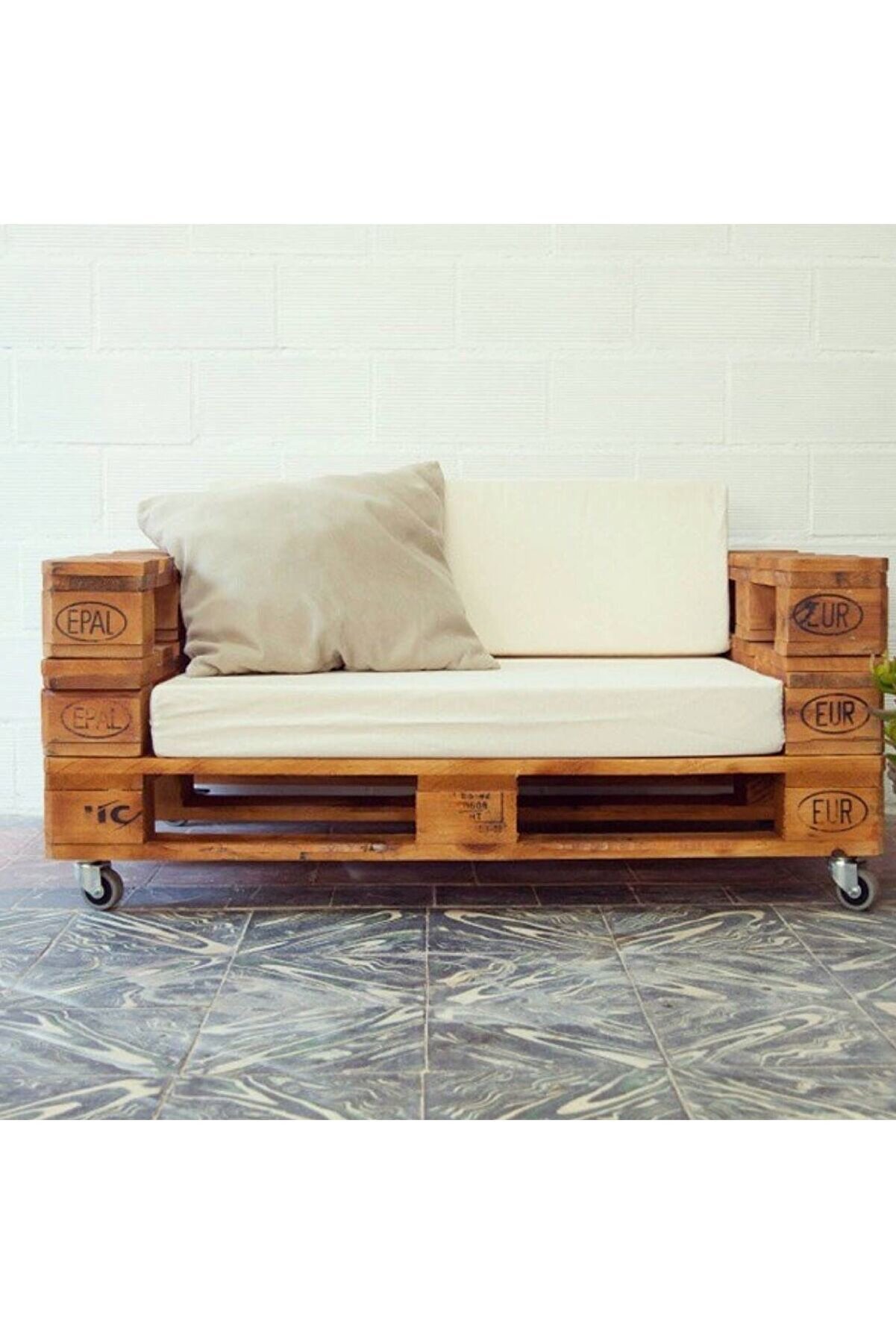 Rual Palet Üstü Sünger Minder Bahçe Minderi 120x80cm Alt Sünger Sırt ...