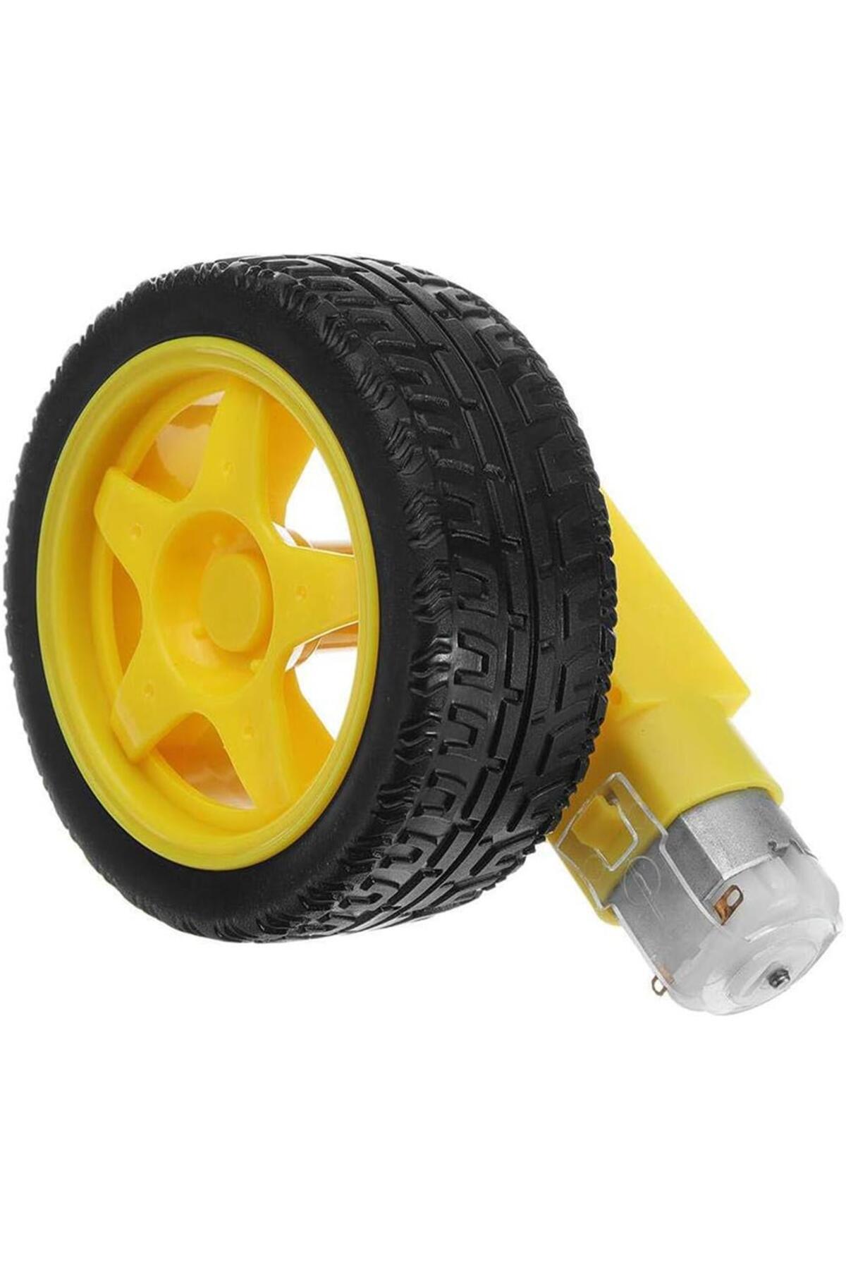 TLS Robotik Akıllı Araba Için Dc 3-6v Dişli Motorlu Plastik Robot ...