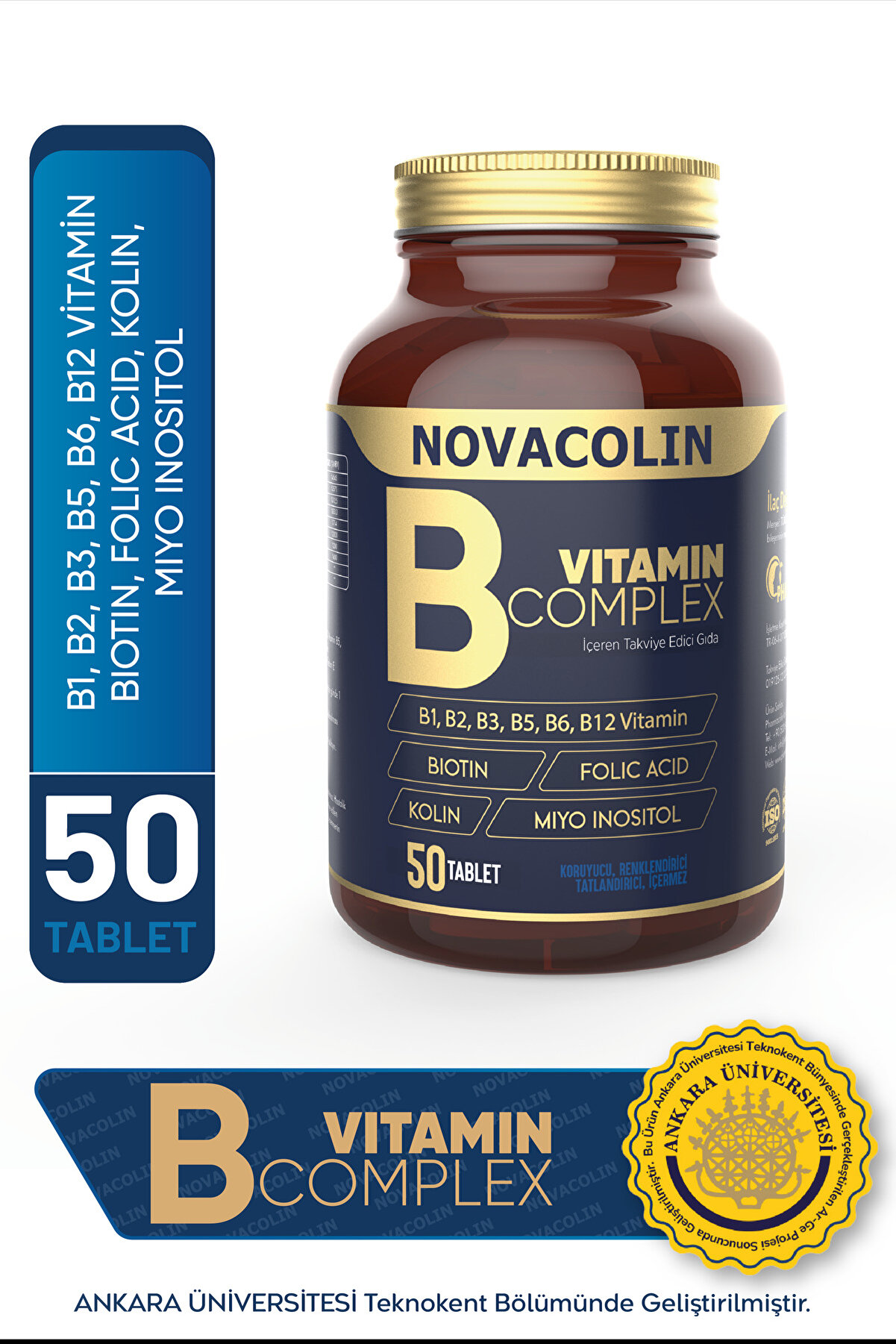 NOVACOLIN Vitamin B Kompleks 50 Tablet Fiyatı, Yorumları - Trendyol