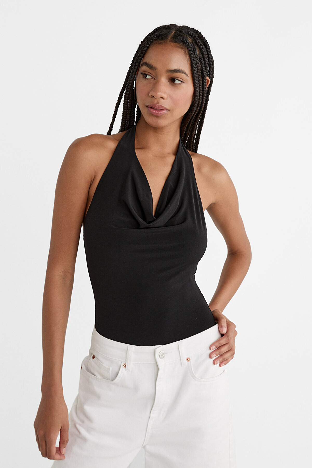 Stradivarius Drapeli halter yaka body - Fiyatı, Yorumları