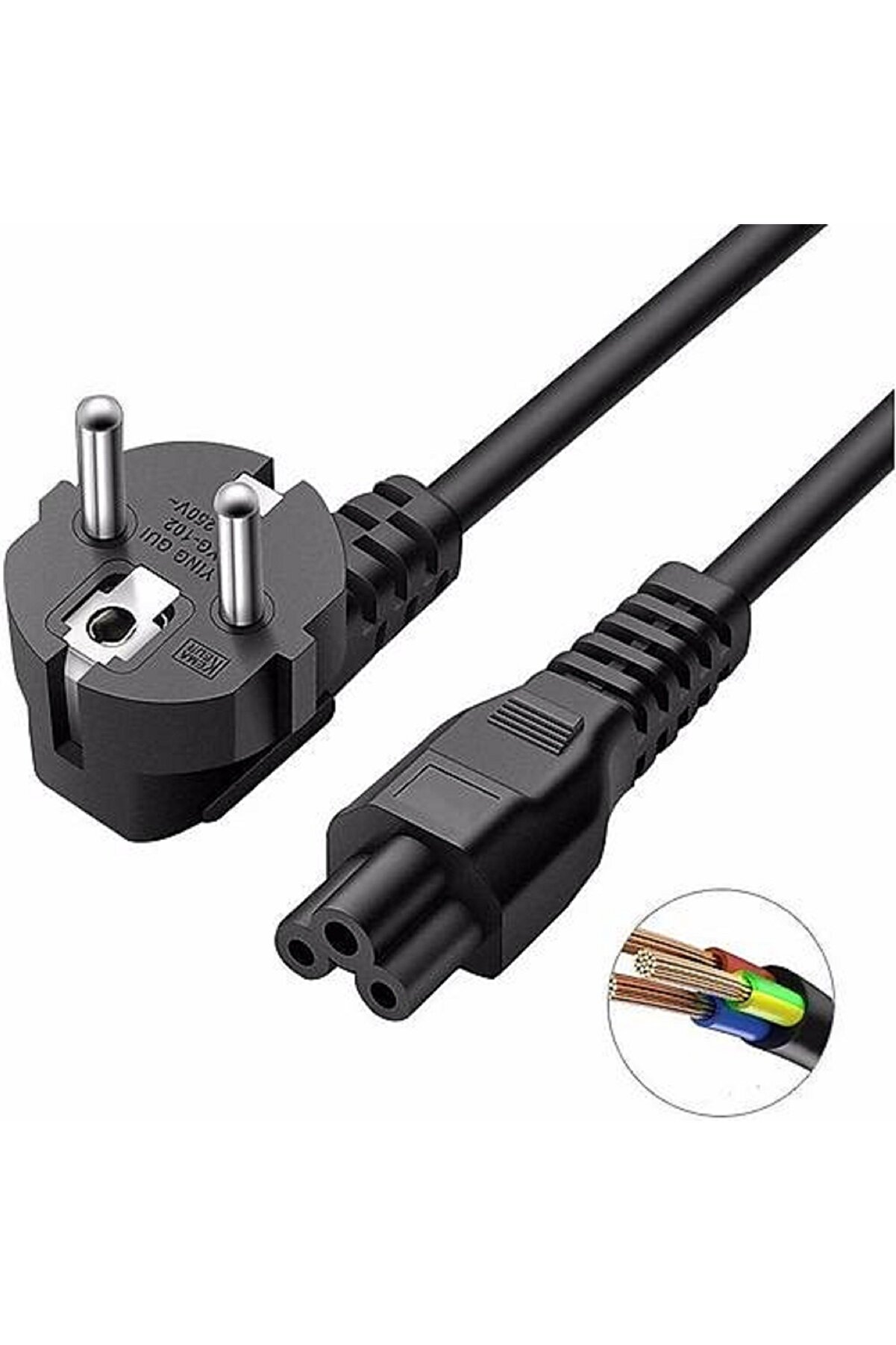 POWER Notebook PC Laptop Güç Power Adaptör Kablosu Yonca Kablo 1.5 m ...