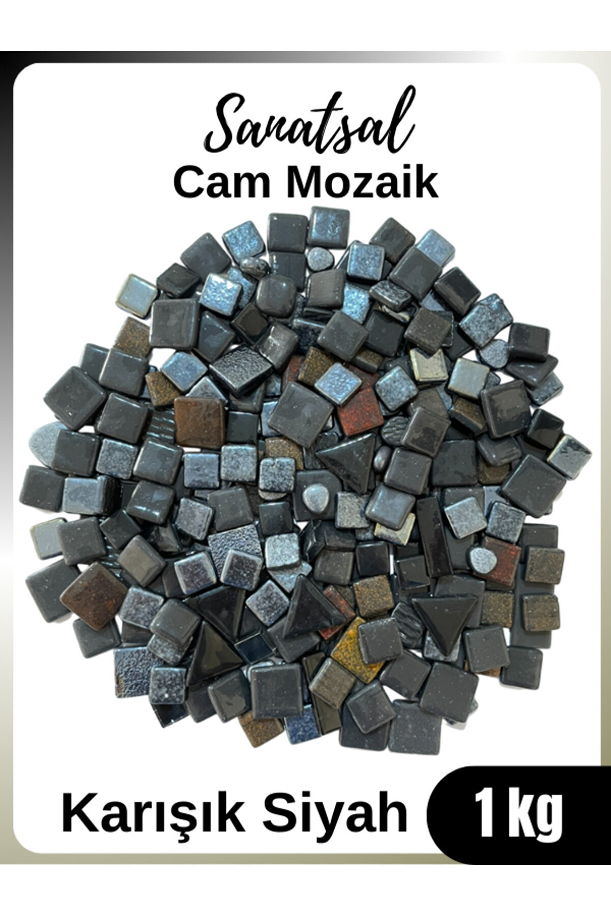 Sanatsal Mozaik Karışık Renkli Cam Mozaik Taşı (1kg) - Fiyatı, Yorumları