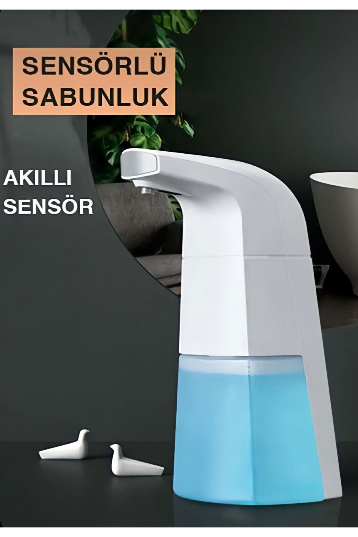 Eli-Ka Home Sensörlü Otomatik Akıllı Pilli Sıvı Sabunluk Köpük Dezenfektan Makinesi Pilli ...