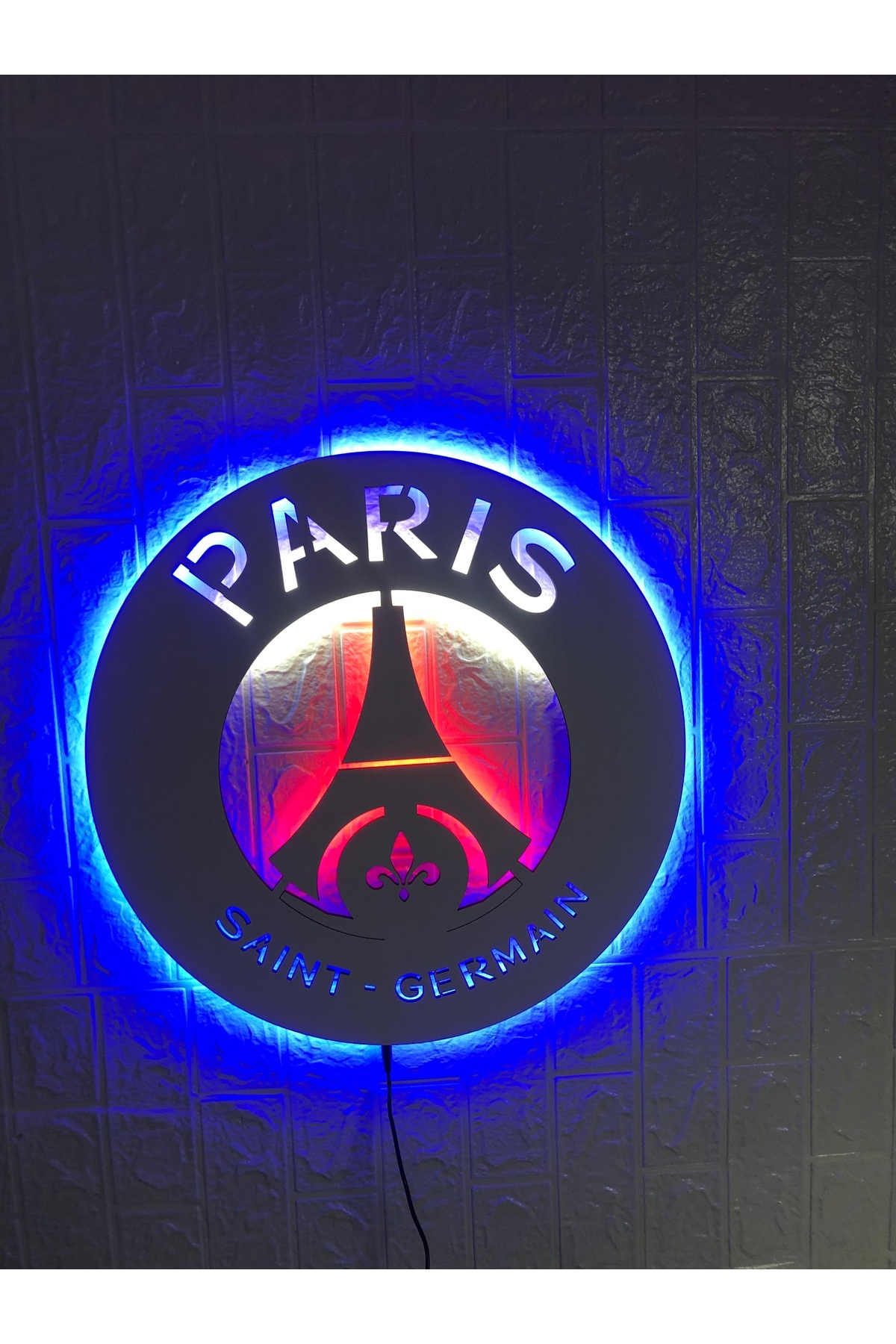 sek tasarım S.E.K Tasarım PSG led ışıklı logo , Tablo , Gece lambası ...