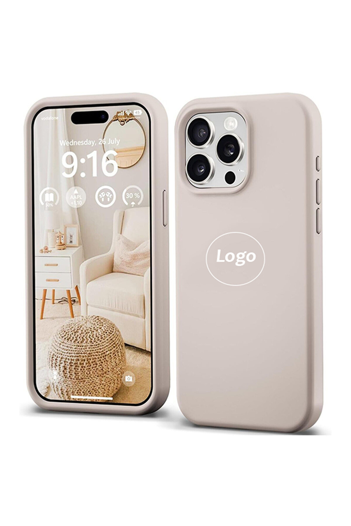 TrendCell Iphone 15 Pro Uyumlu Içi Kadife Logolu Lansman Silikon Kılıf ...