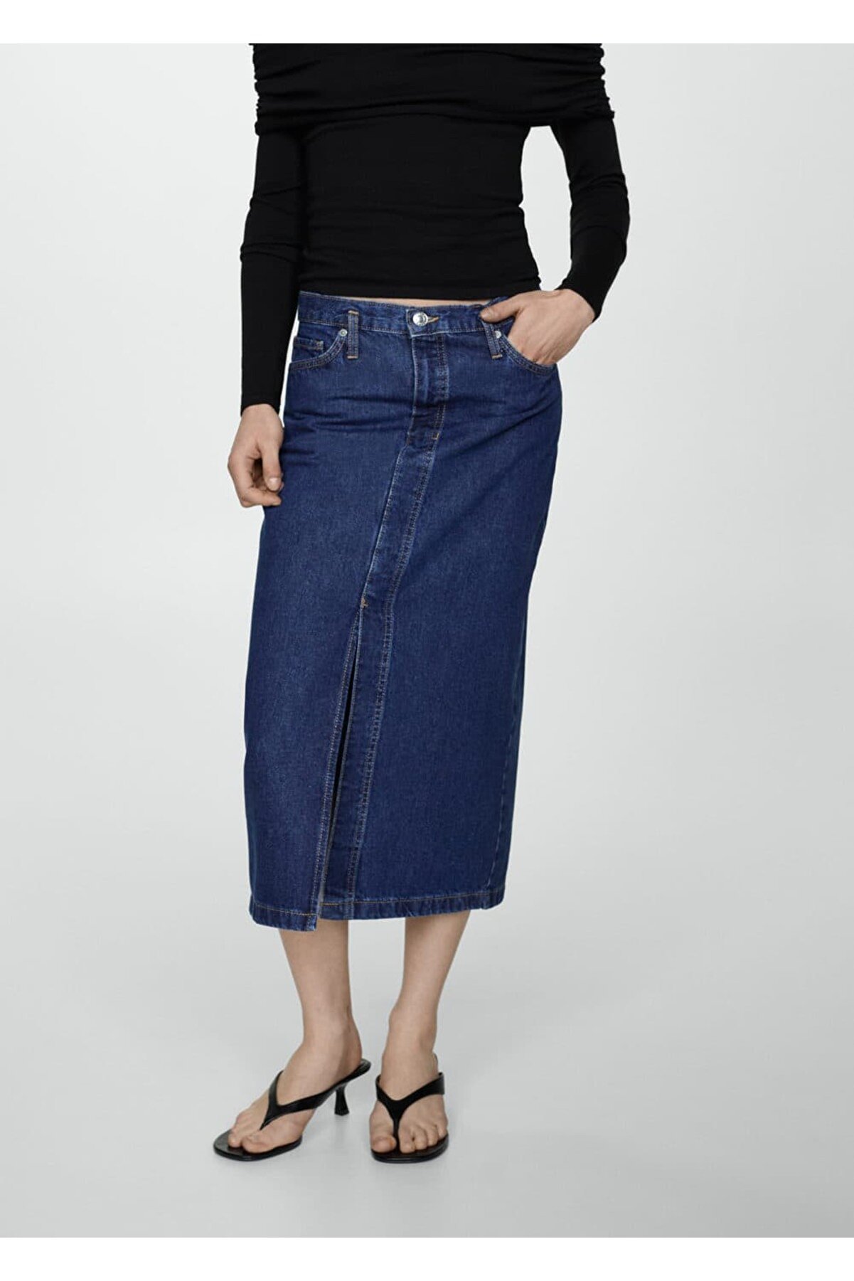 MANGO Midi denim etek Fiyatı, Yorumları - Trendyol