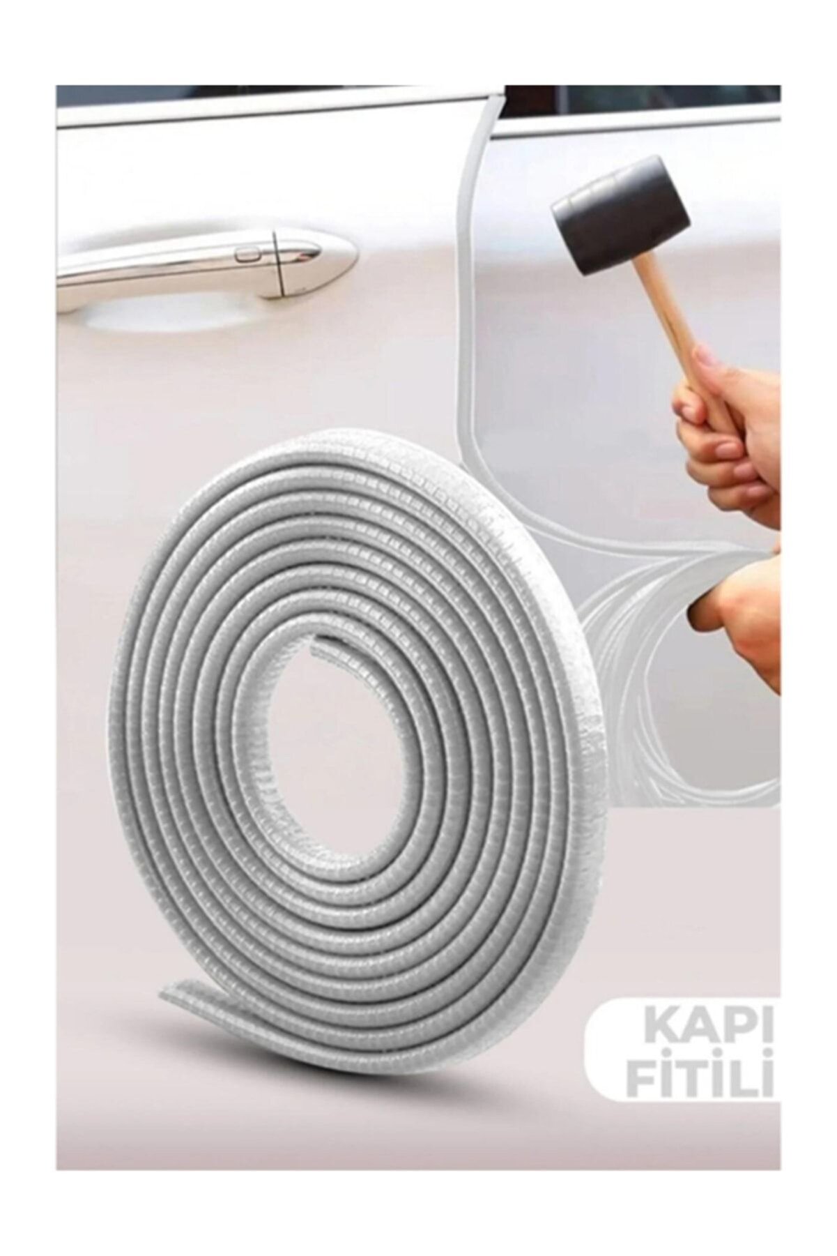 MeyZone Oto Araç Kapı Koruma Fitili 5metre Parlak Beyaz Renk Çarpma ...