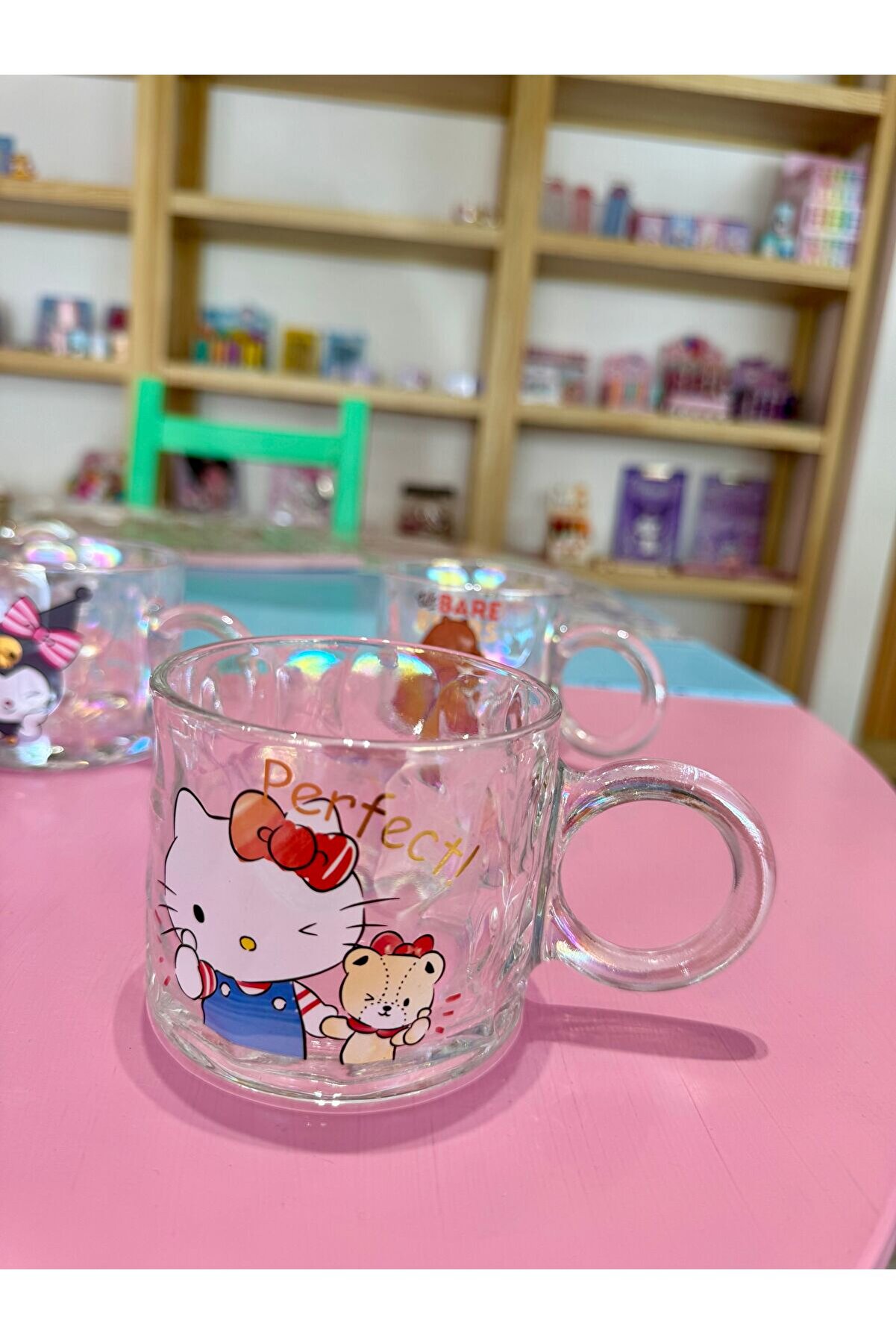 sisa.art Sanrio Kawai Hello Kitty My Melody Kuromi Cam Bardak Meşrubat ...