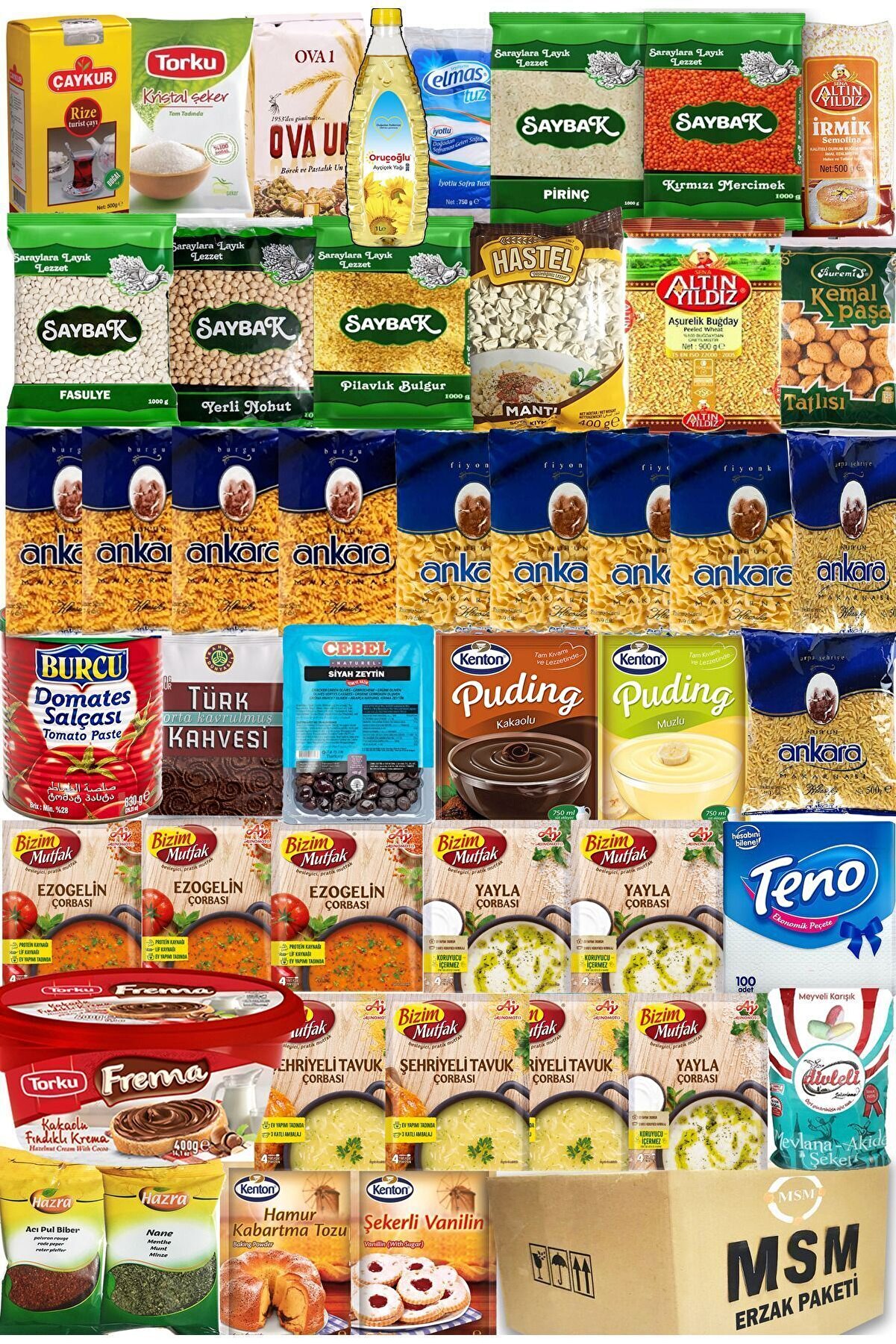 MSM Ramazan Kolisi Erzak Paketi Mega Paket 45 Parça Çocuklar Için ...