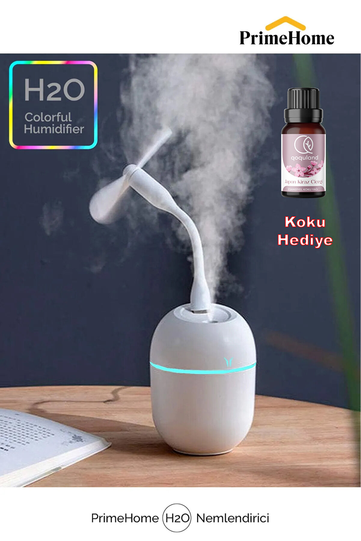 PRİME HOME H2o Humidifier pervaneli Ultrasonik Oda Nemlendirici Koku ...