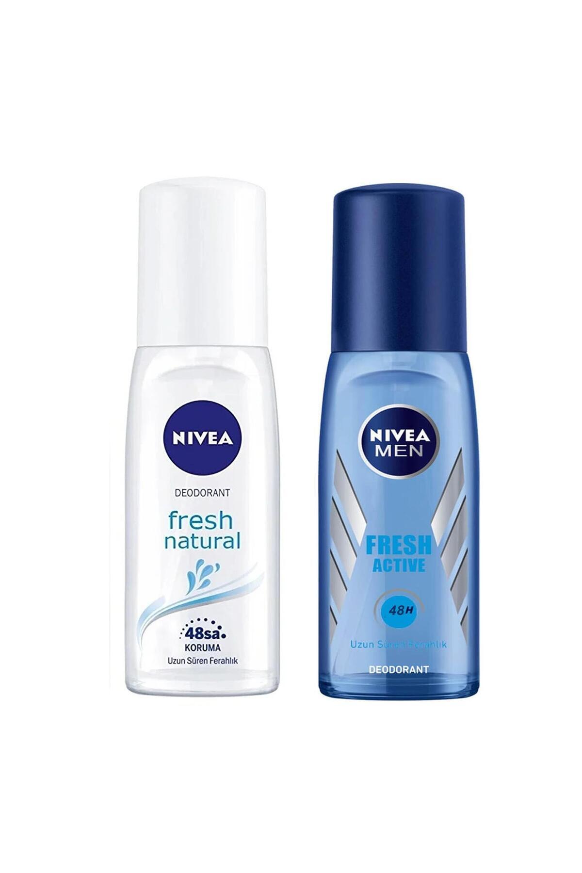 NIVEA Men Fresh Active Deodorant 75 ml Fresh Natural Kadın Deodorant ...
