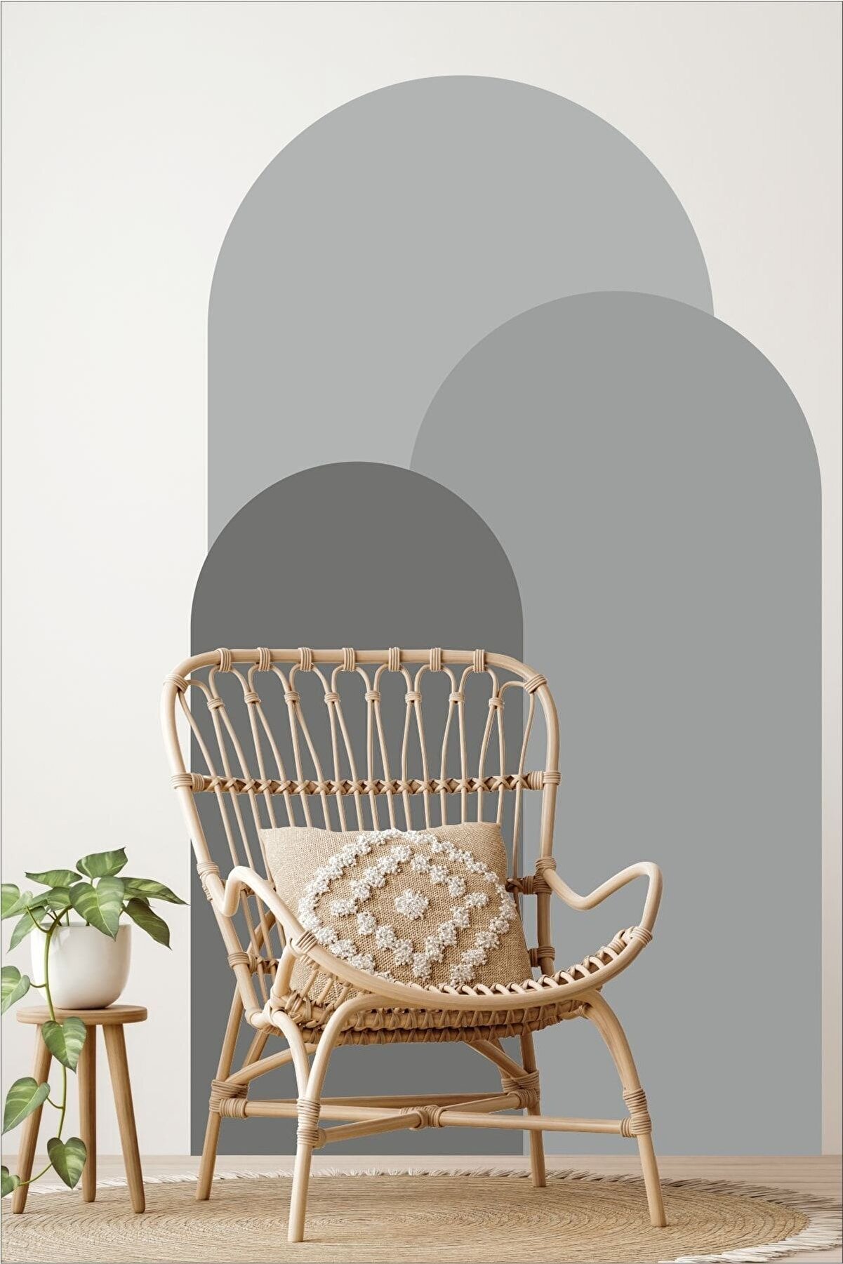 Grafikup Bohem Oval Boho 3'lü Duvar Sticker - Fiyatı, Yorumları