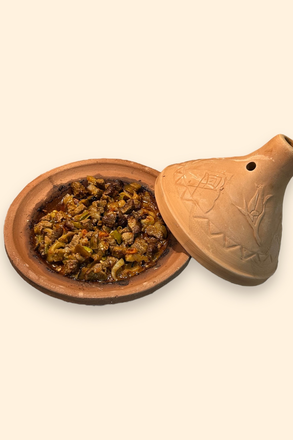 AdenArt Büyük Boy Geleneksel Fas Tajin Güveç Tenceresi 34x30 Cm 4-5 ...