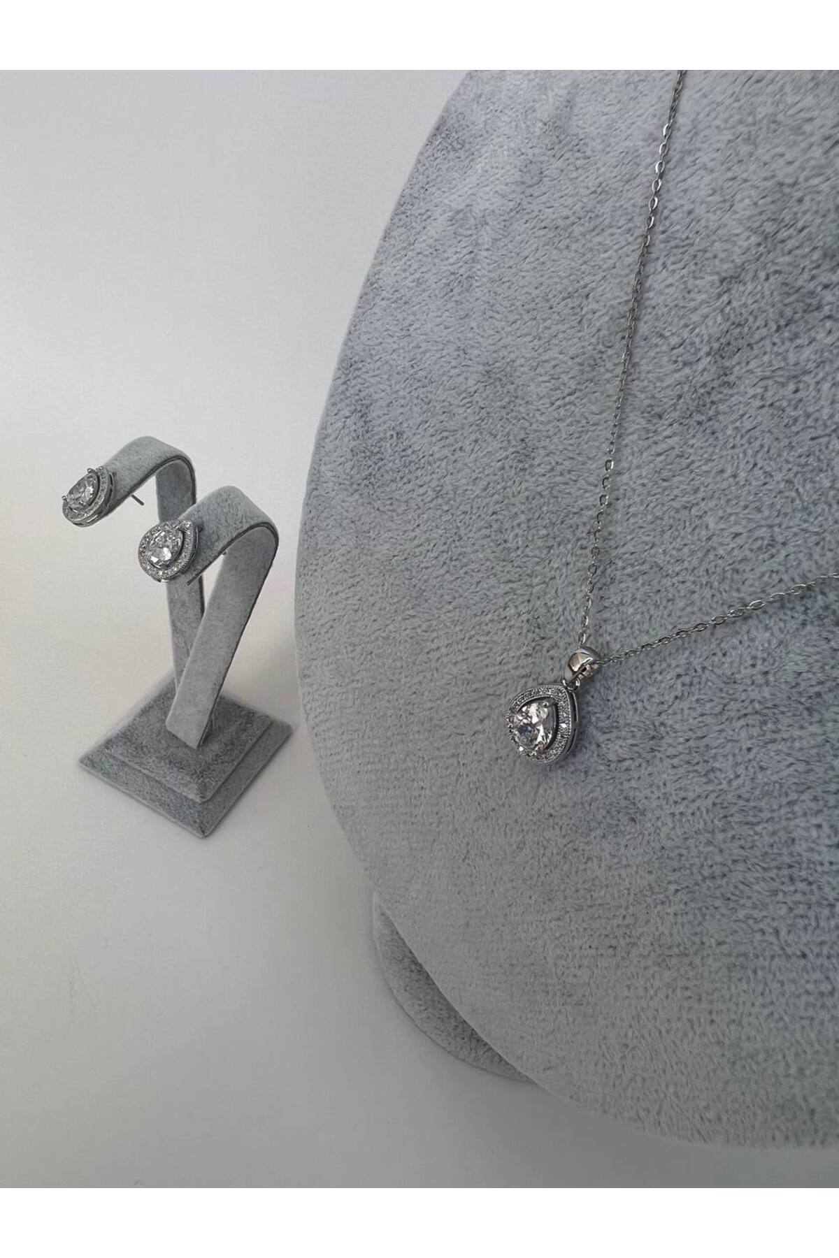 Almalaka Steel 316L Paslanmaz ÇeliK Gümüş Renk Damla Model Kadın Kolye ...