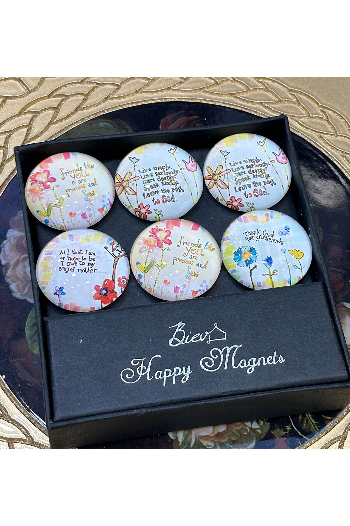 Ayıntaphome Magnet - Buzdolabı Magneti - Buzdolabı Süsü - 6 Lı Happy ...