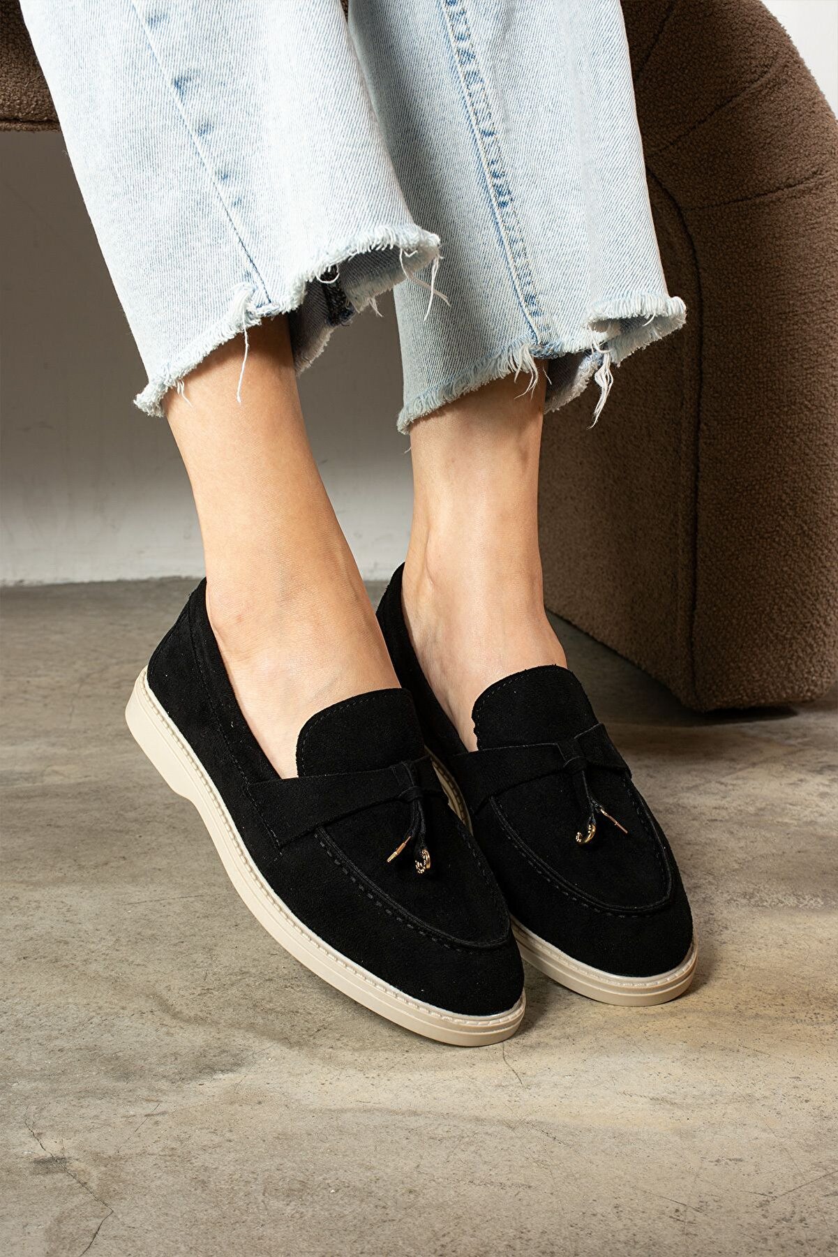 Katrina shoes GÜNLÜK GİYMELİK KADİN LOAFER SUET AYAKKABI Fiyatı ...