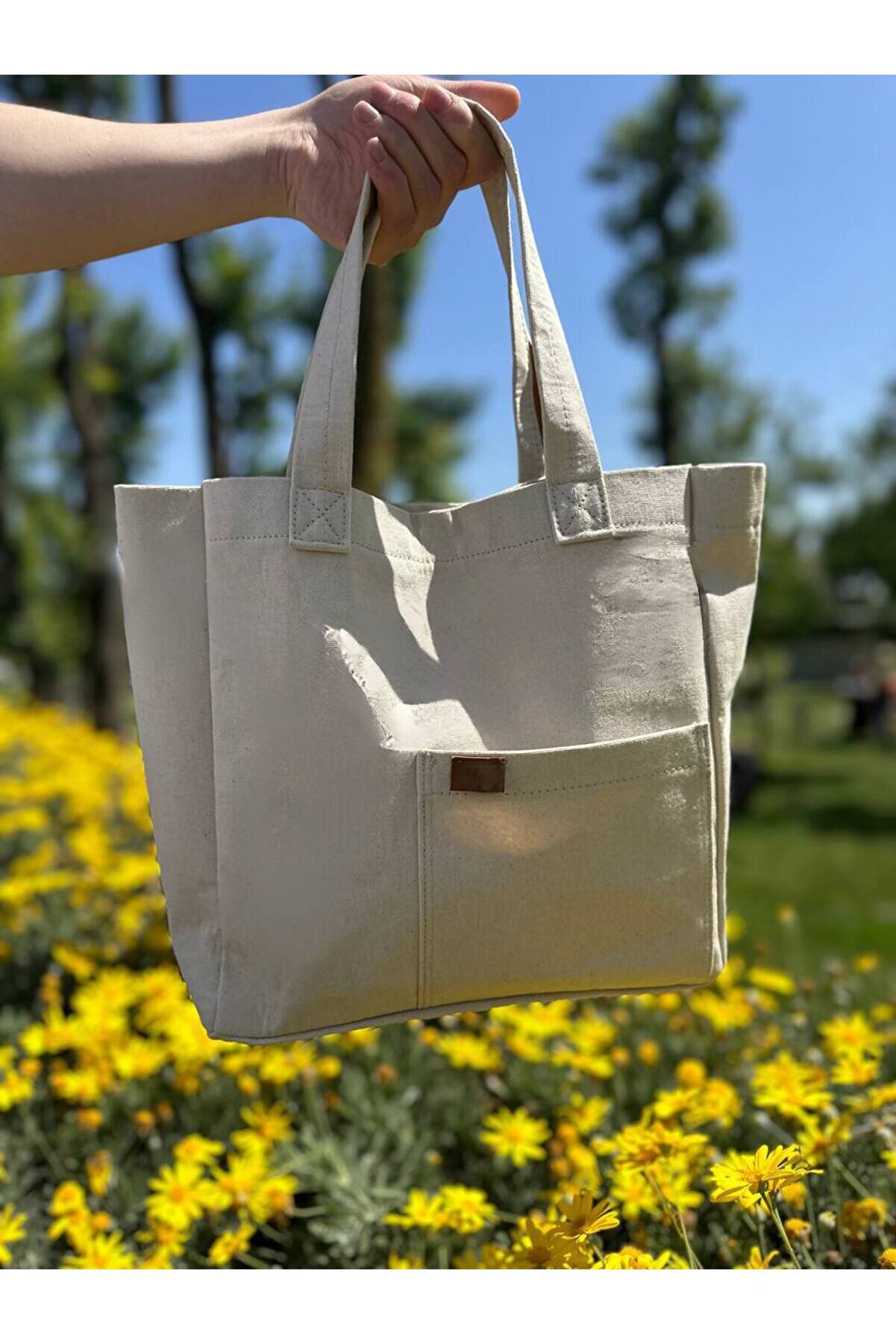 Flutra KREM KANVAS KUMAŞ EL VE OMUZ ÇANTASI Fiyatı, Yorumları - Trendyol