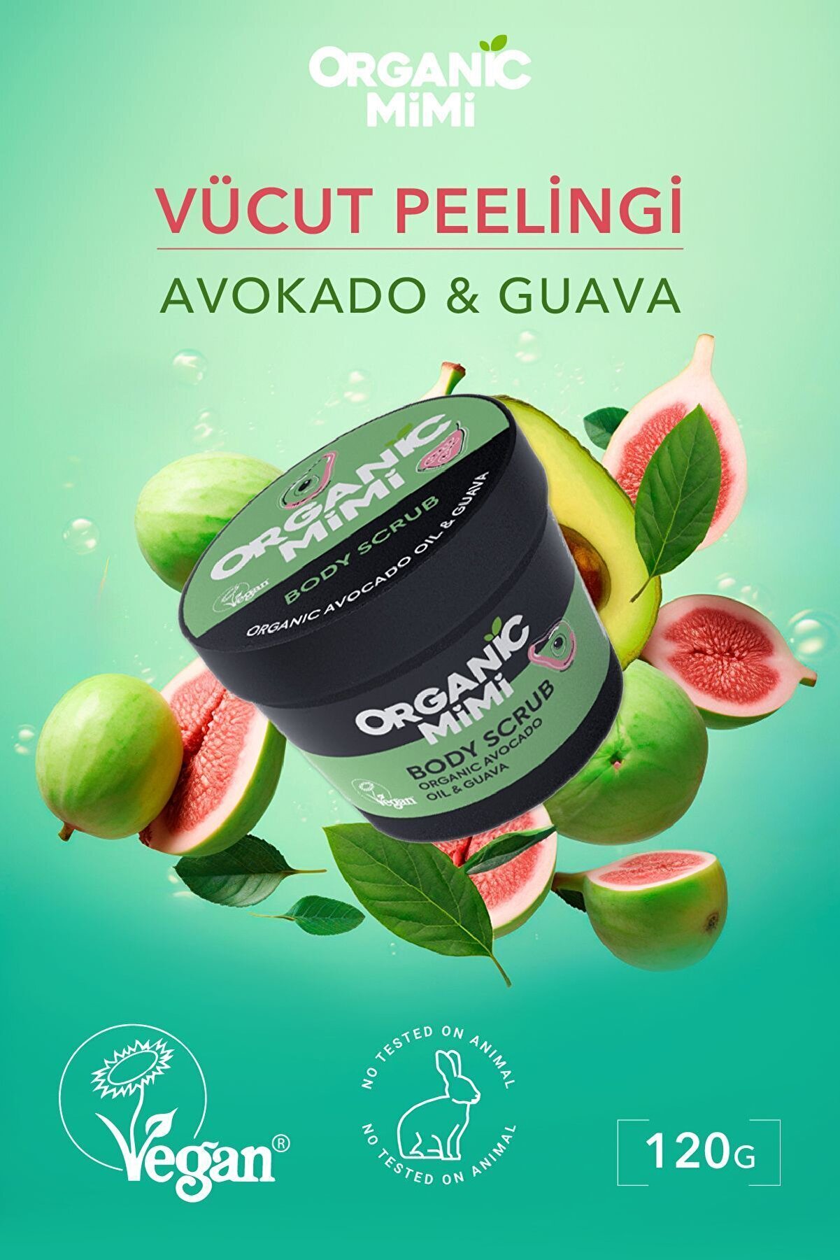 ORGANİC MİMİ Avokado Ve Guava Vücut Peelingi Kuru Ciltler Için ...