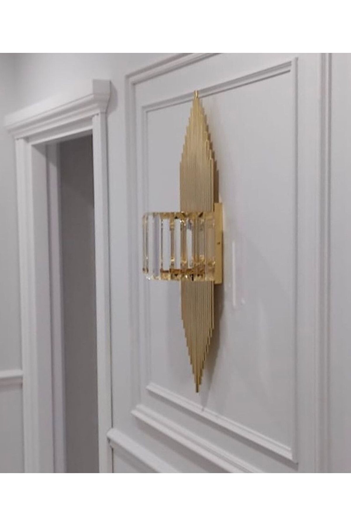 luxury modern aydınlatma Gold Rengi Kristal Aplik Duvar Lambası Salon ...