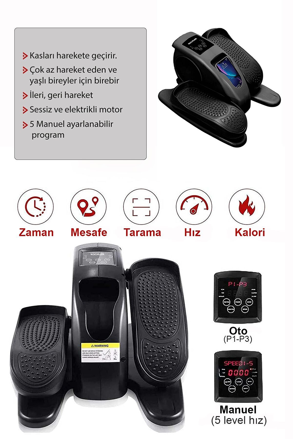 kochler Vibrolegs Eliptik Kondisyon Bisikleti - Egzersiz Aleti - Alman ...