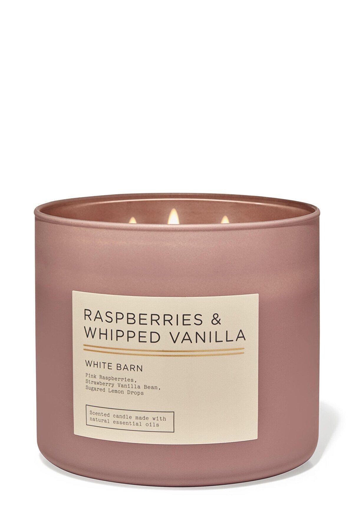 Bath & Body Works Raspberries & Whipped Vanilla Büyük Mum 411 ml Fiyatı ...