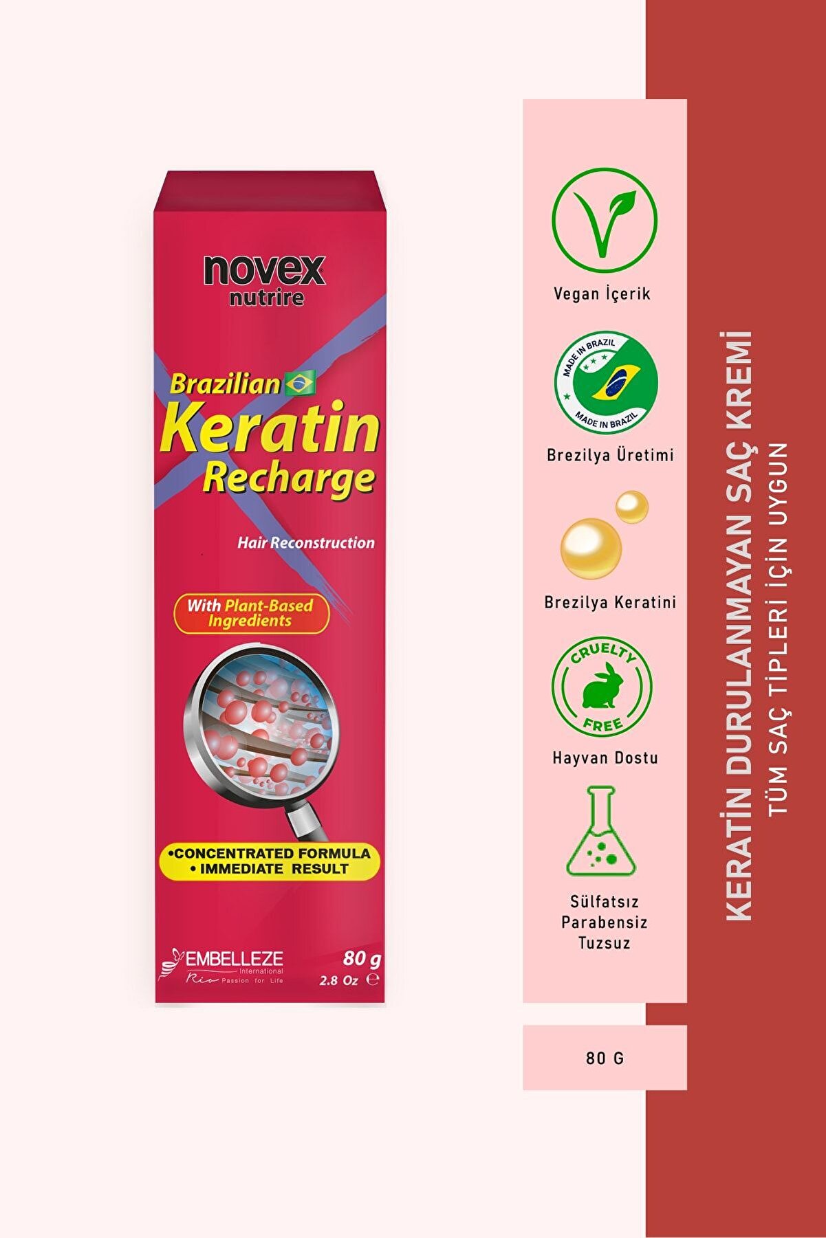 NOVEX Brezilya Keratin - Kurumuş Ve Zarar Görmüş Saçlar Için Keratin ...