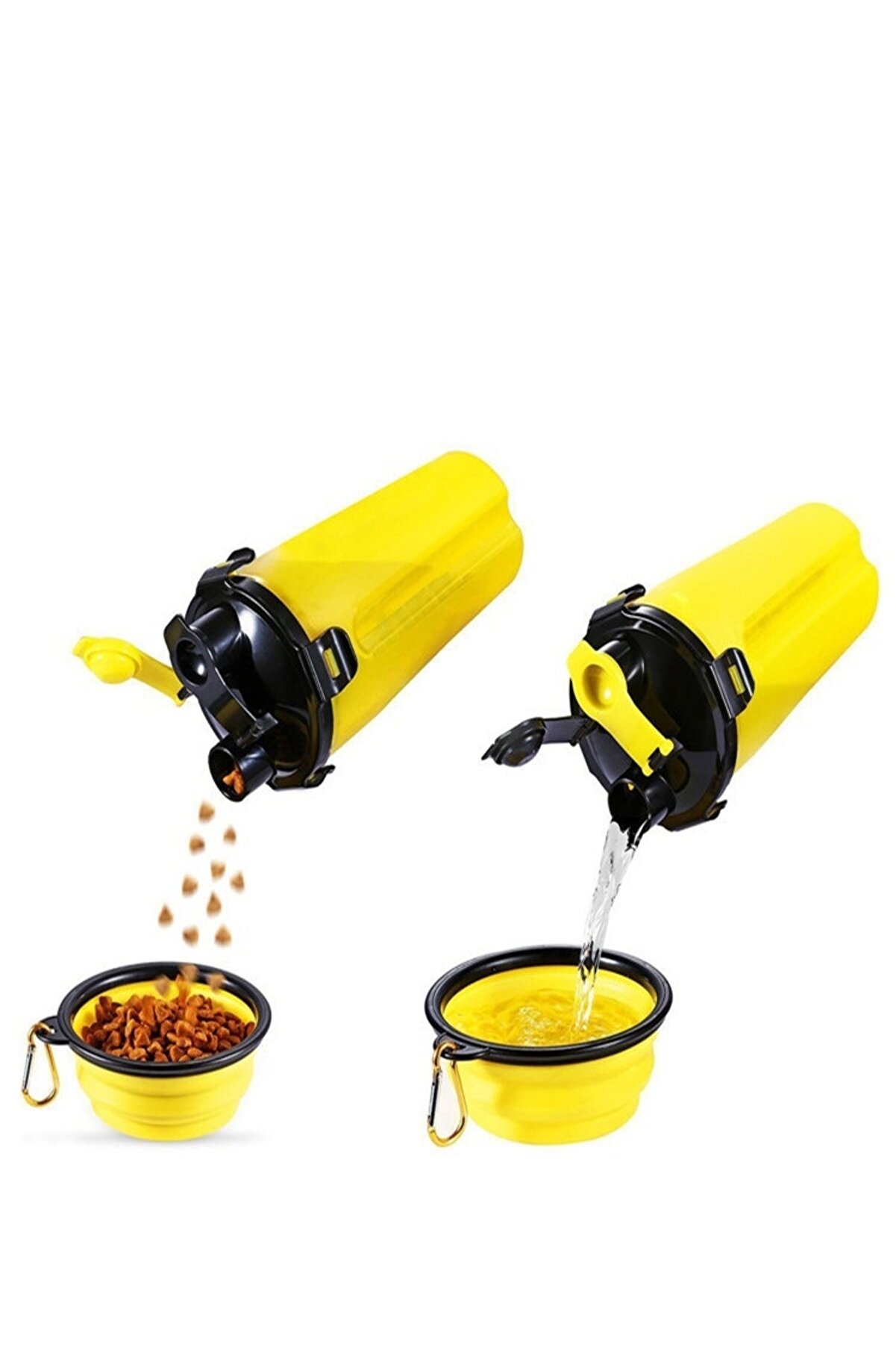 patici miss KEDİ KÖPEK SU VE MAMA MATARASI KATLANIR MAMA KABI SETİ ...