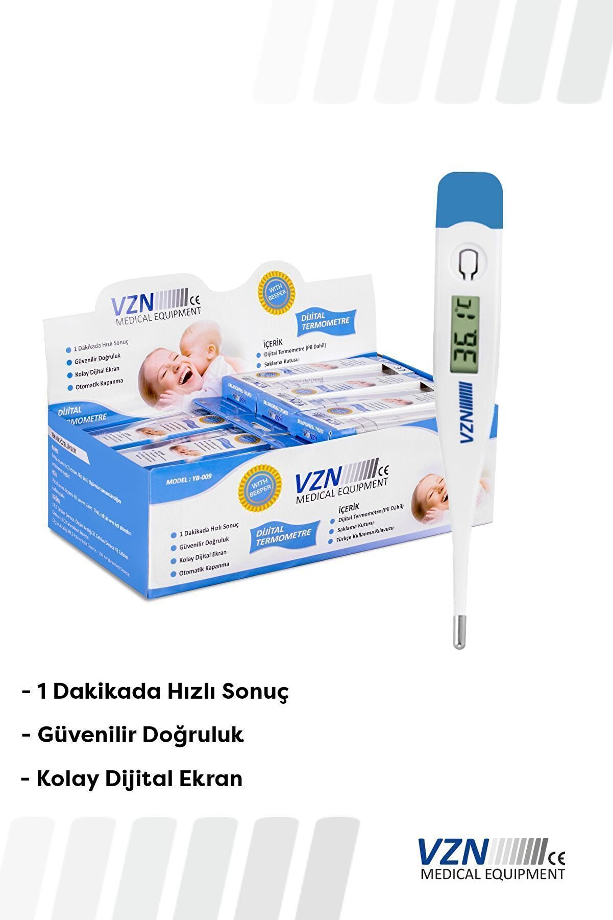 VZN Vzn Yb009 Beden Derecesi/kalem Tipi Termometre/dijital Ateş Ölçer ...