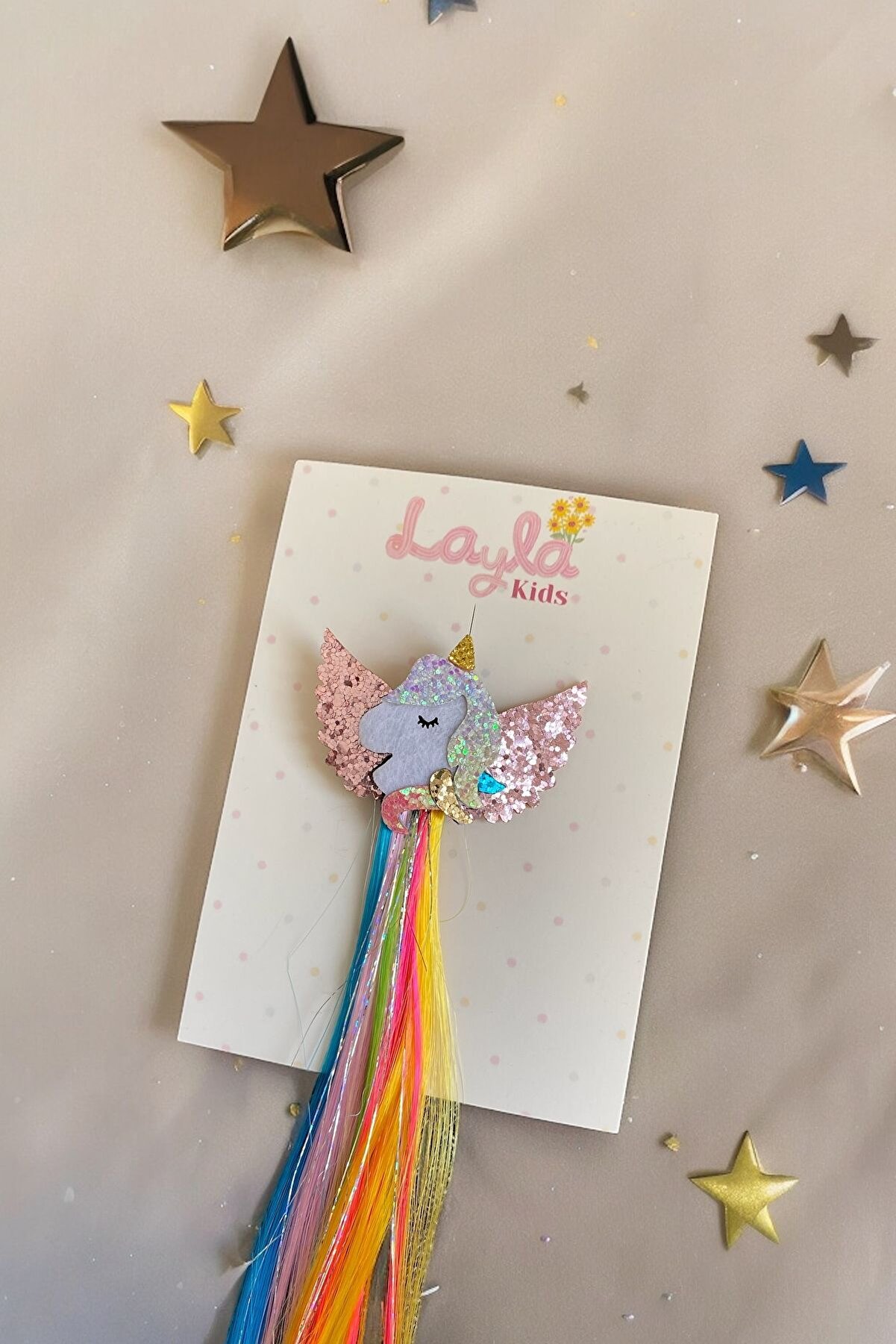 Layla Kids Unicorn Renkli Kız Çocuk Takma Saç Toka(1 ADET) Fiyatı ...