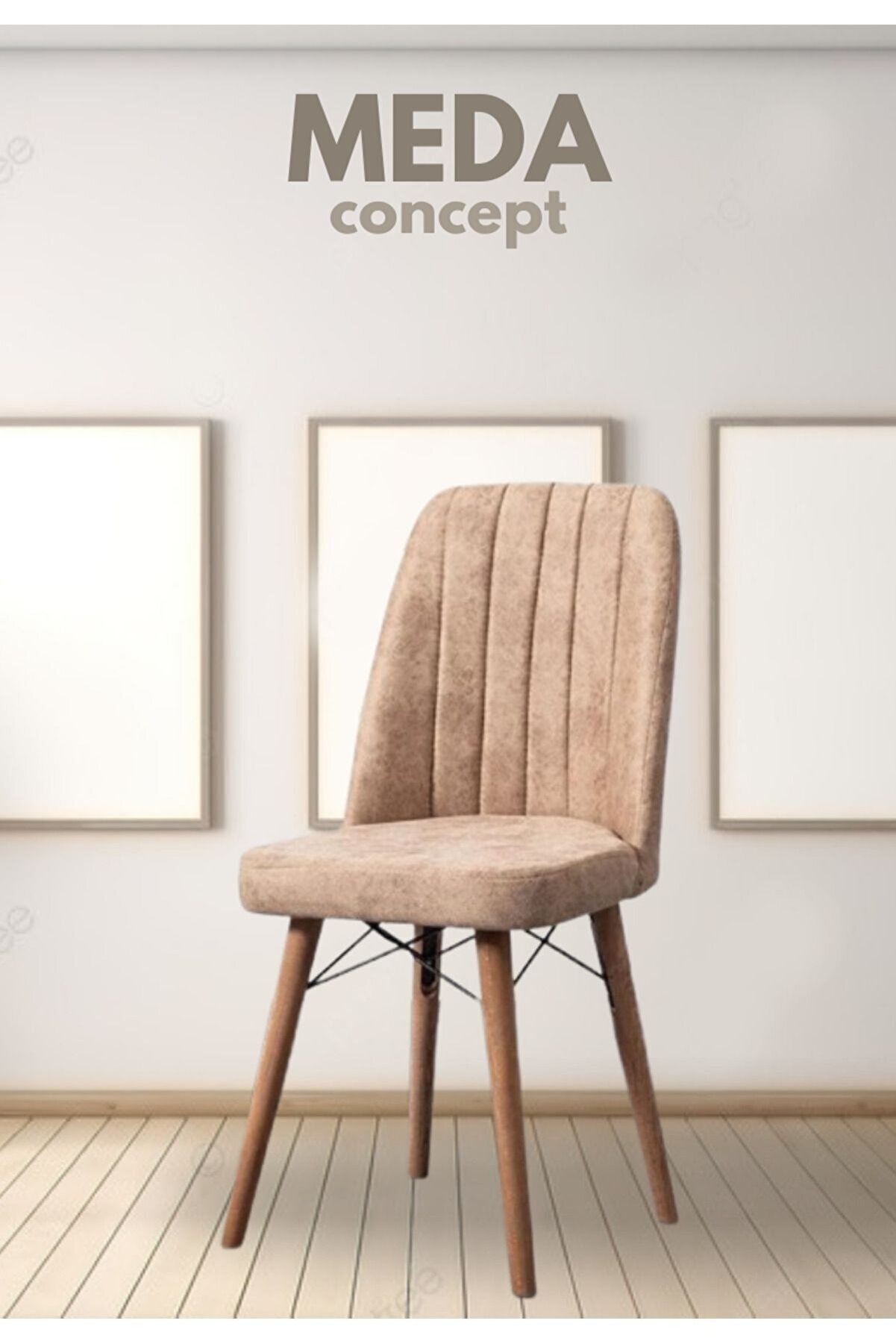 MEDA CONCEPT Milano Serisi Gürgen Ayaklı A+ Kalite Kare Gold Sandalye 8 ...