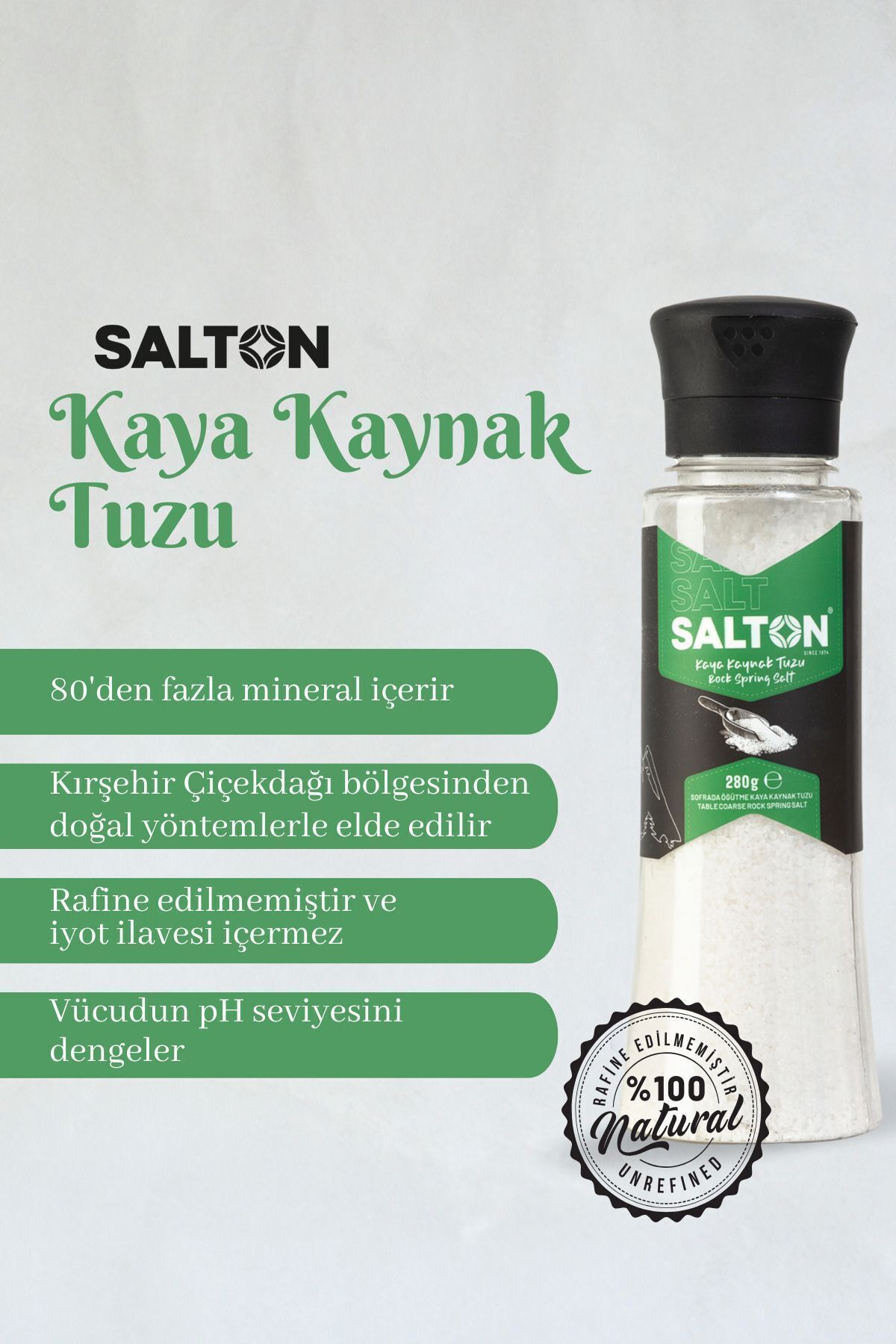 SALTON SALT Kaya Kaynak Tuzu Seramik Değirmen 280gr Fiyatı, Yorumları ...