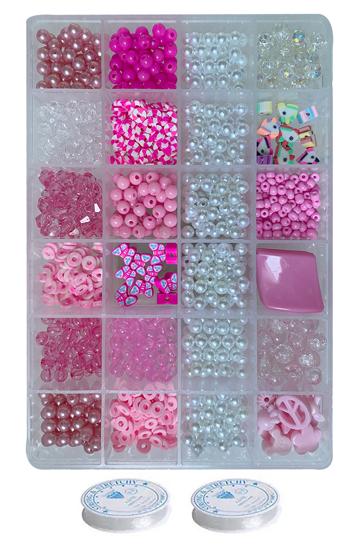 By MO Accessories Çocuklar İçin Pembe Boncuklar ve Figürlerle İnci ...