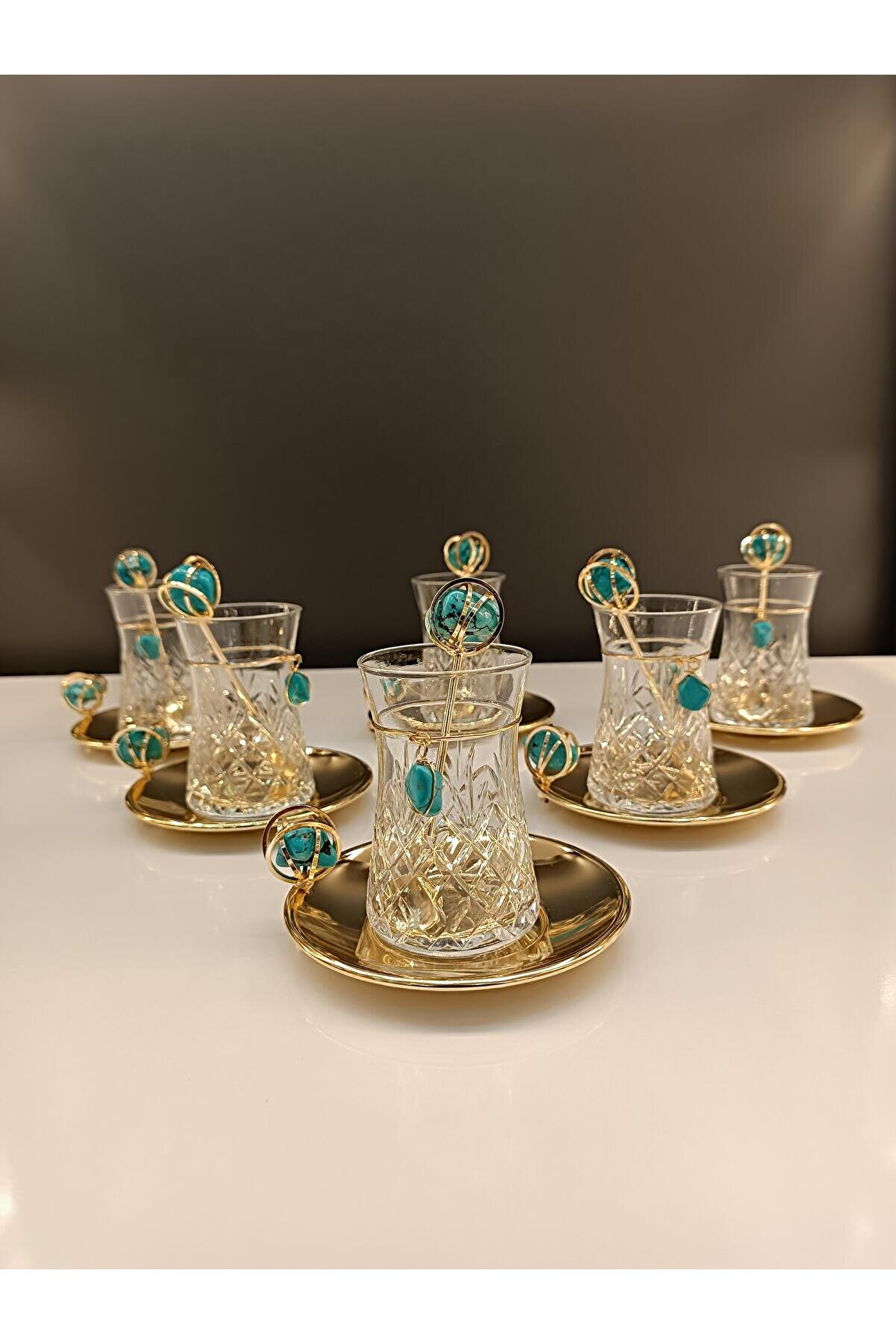 Saray Ottoman handicraft Çay Seti Çay Takımı Cam Çay Seti Cam Çay ...