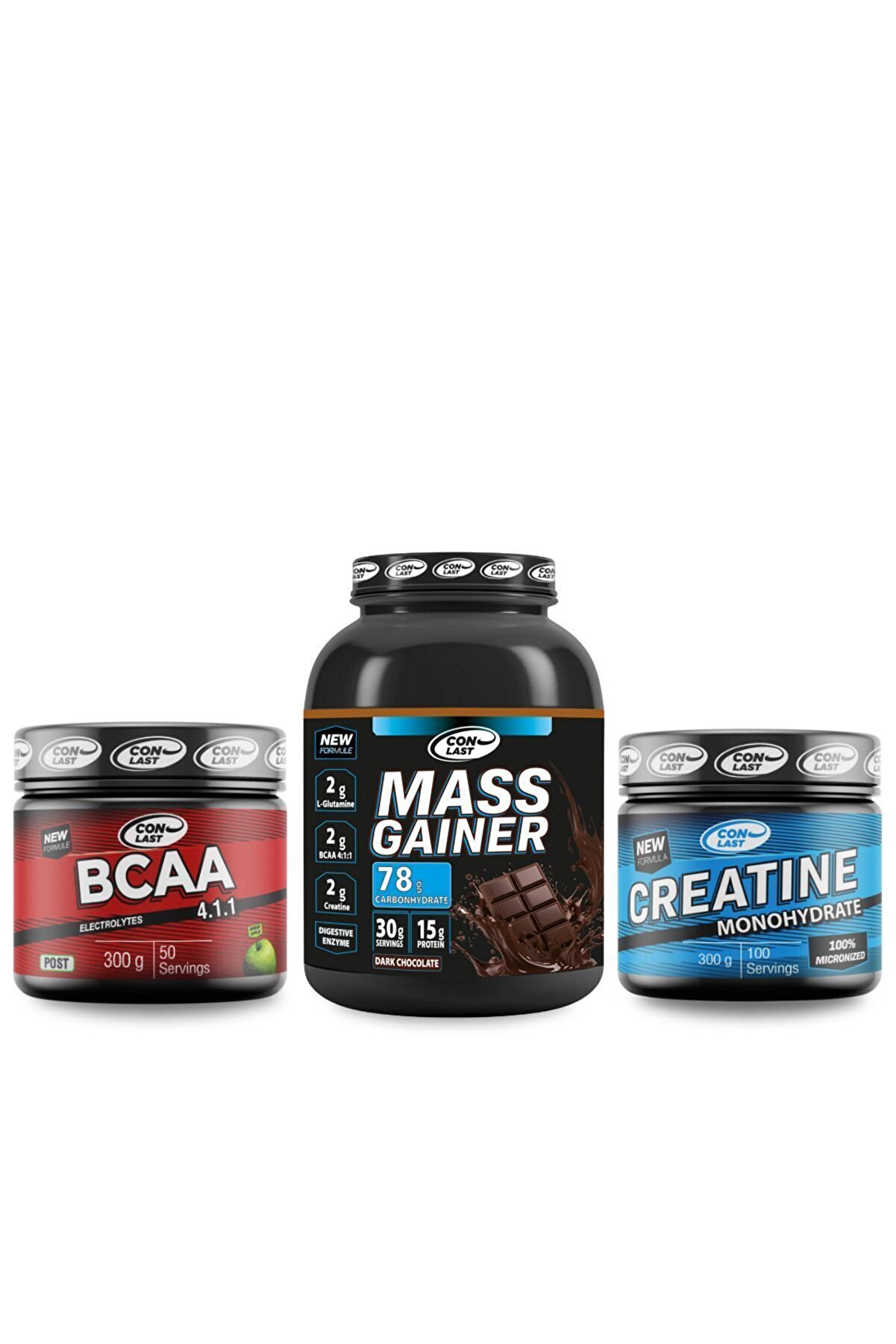 Conlast MASS GAİNER 3000G Creatine 300 gr Bcaa 300 gr Hediyeli Fiyatı ...