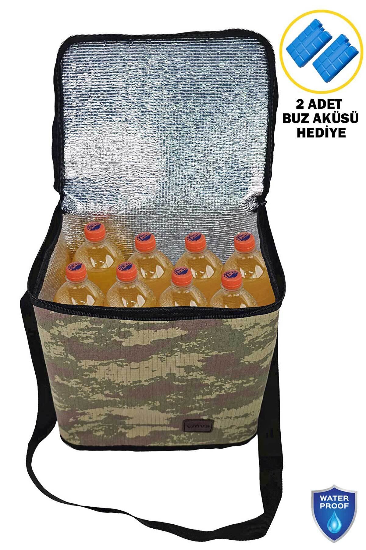 woys Kamuflaj Renk Termal Çanta - Kamp Piknik Çantası - 2 Adet Buz ...