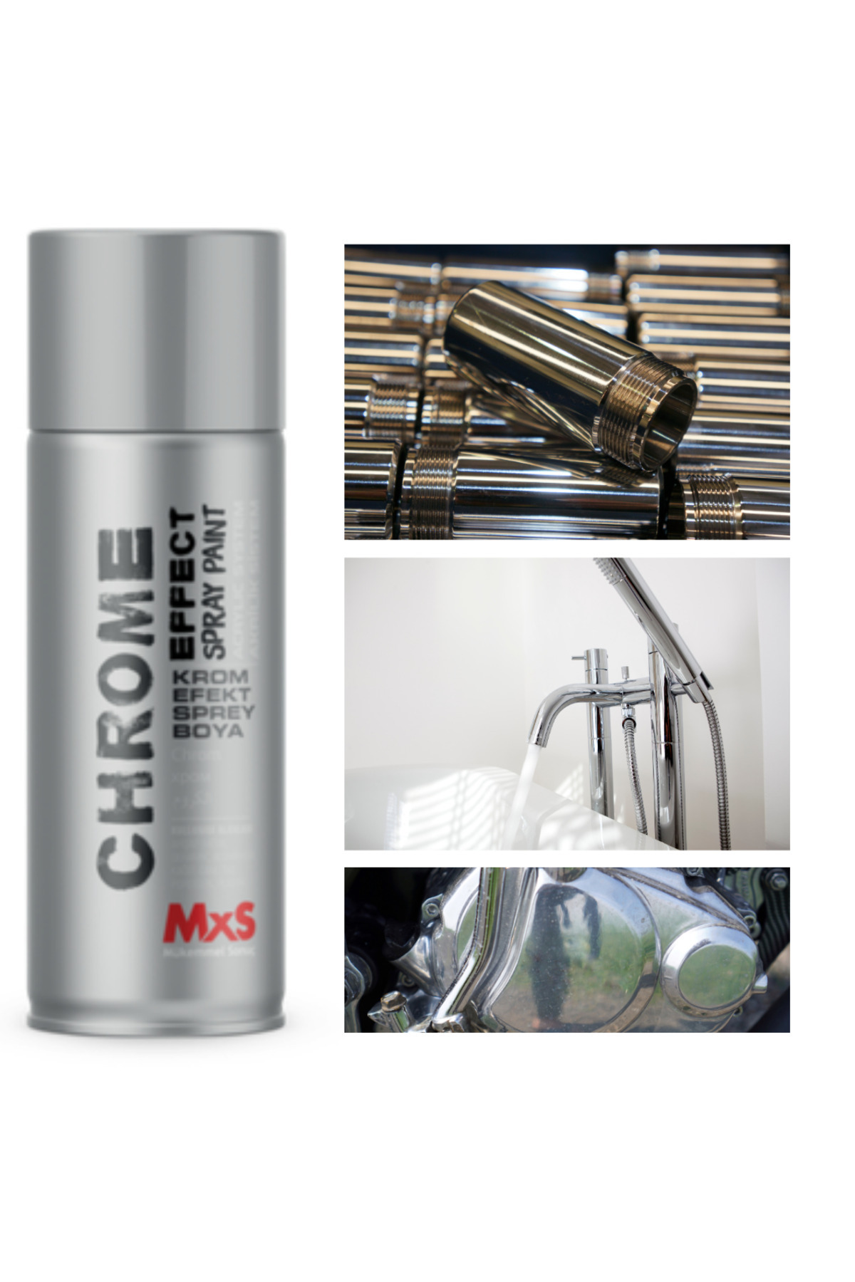 MxS PREMİUM ÖZEL YAPIM KROM NİKELAJ SPREY BOYA 400 ML Fiyatı, Yorumları - Trendyol