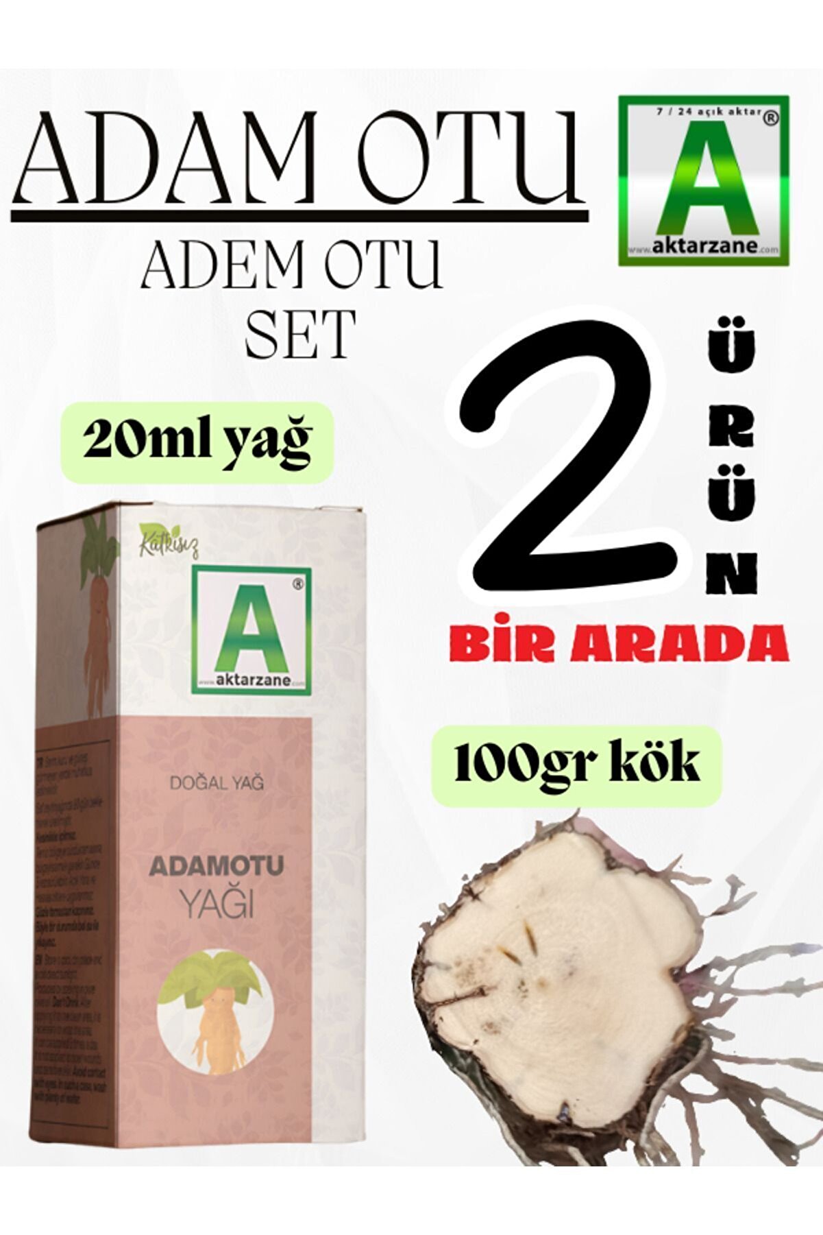 Aktarzane Adam Otu Adem Otu Özel Set Adam Otu Kökü 100gr Adamotu Yağı ...