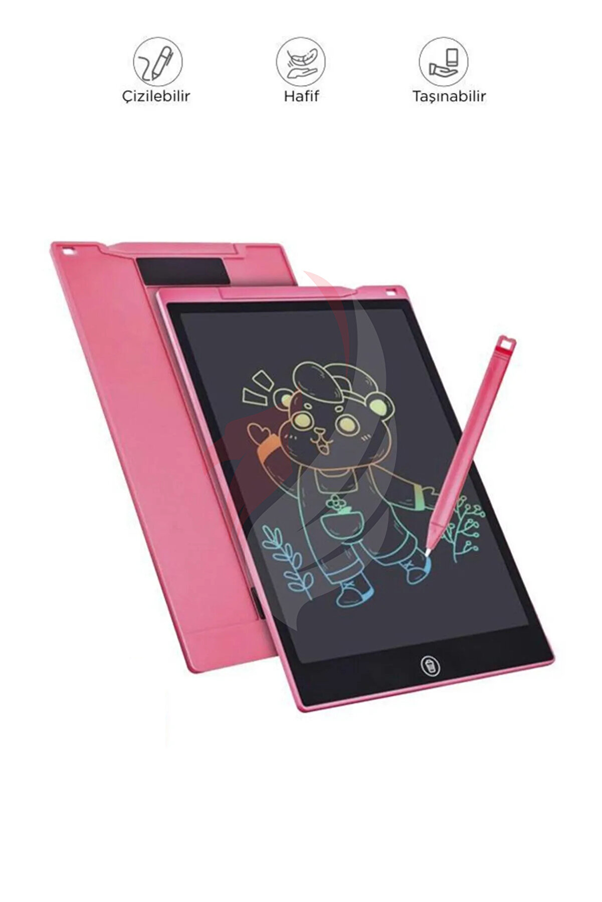 SKYNEX Pembe Writing Tablet Lcd 12 Inç Dijital Kalemli Çizim Yazı ...