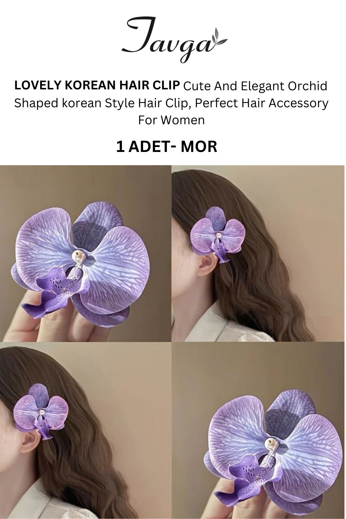 TAVGA Cute Korean Orkide Çiçeği Süslü Çok Amaçlı Pens Toka - Fiyatı ...