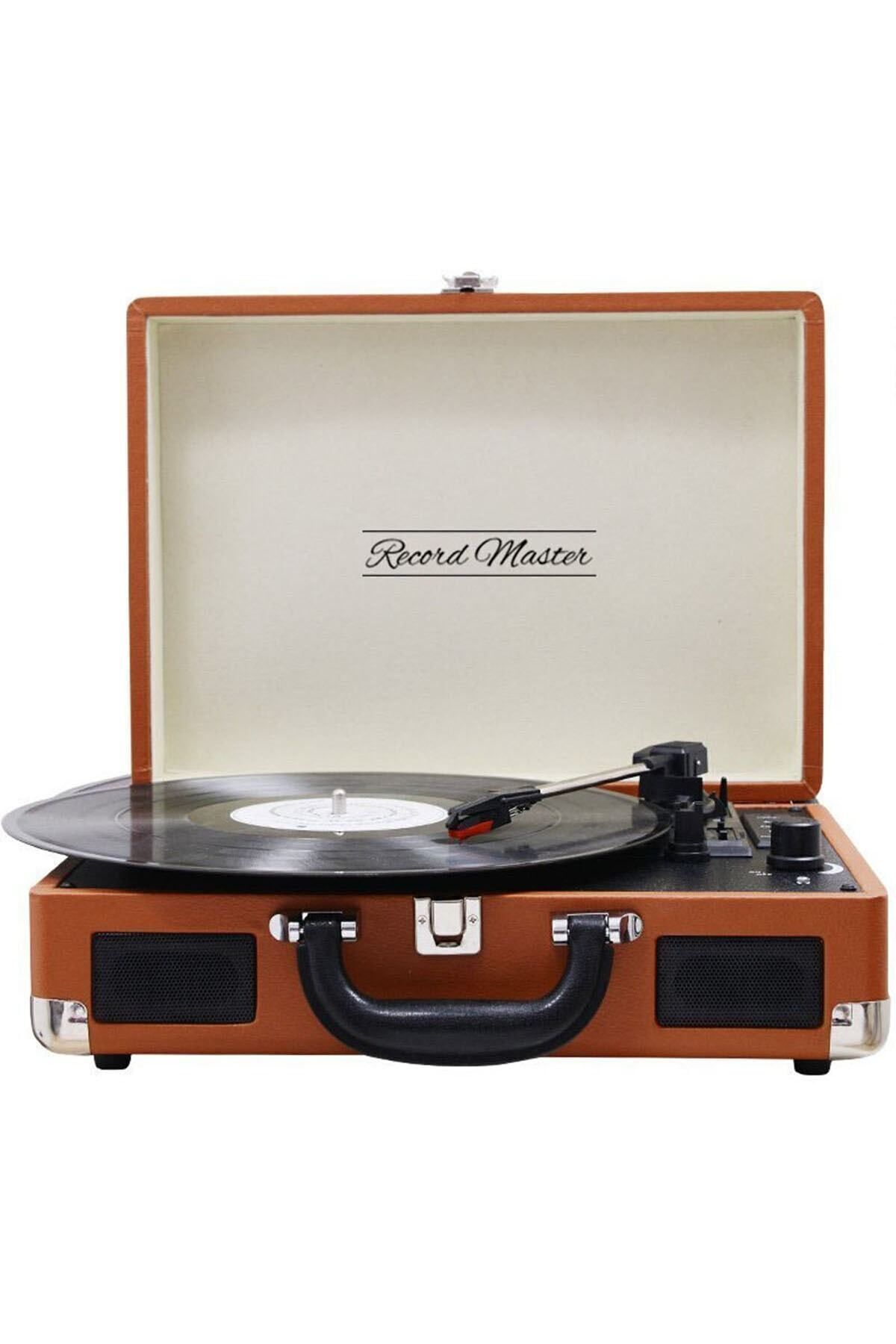 Record Master T310ch Pikap Plak Çalar- Kahverengi - Şarj Edilebilir ...