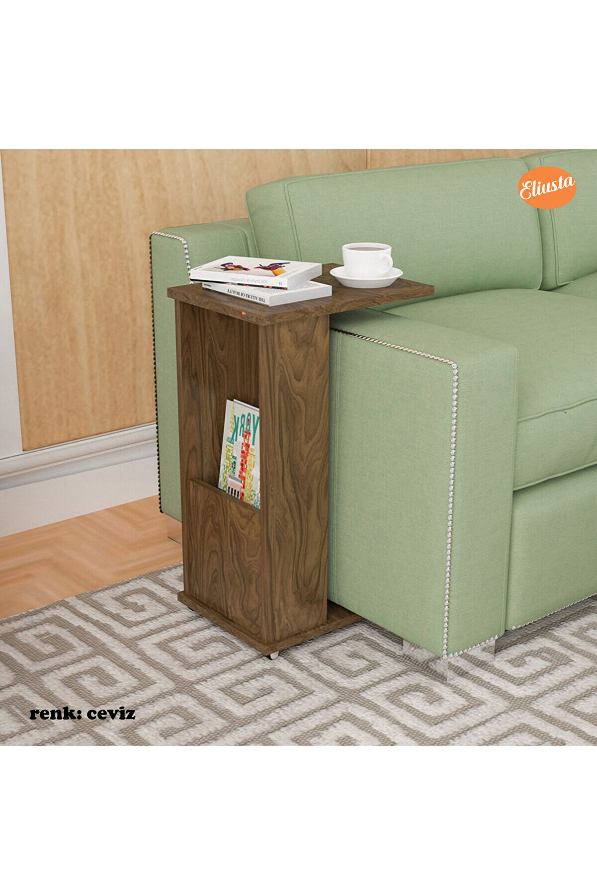 Modilayn C Yan Sehpa Tekerlekli Gazatelik Koltuk Yanı Sehpa Fiyatı ...