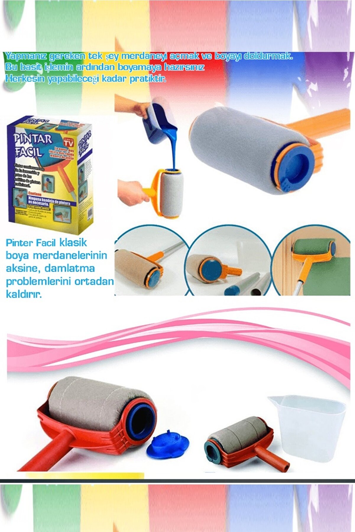 qualityworld Pintar Facıl Damlatmayan Rulo Boya Fırçası Kolay Duvar ...