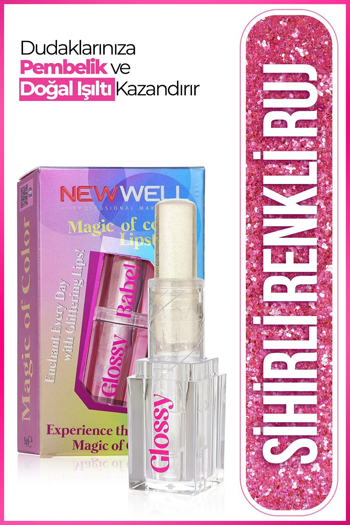 New Well Magic Of Color Transparent Lipstick Şeffaf Dudak Parlatıcı Ruj ...