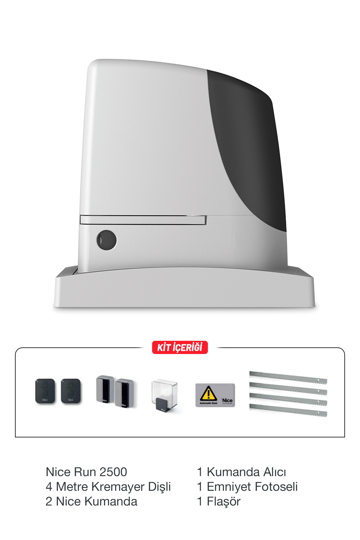 NİCE Nice Run 2500 Yana Kayar Kapı Motoru (AKSESUARLI KİT) - Fiyatı ...